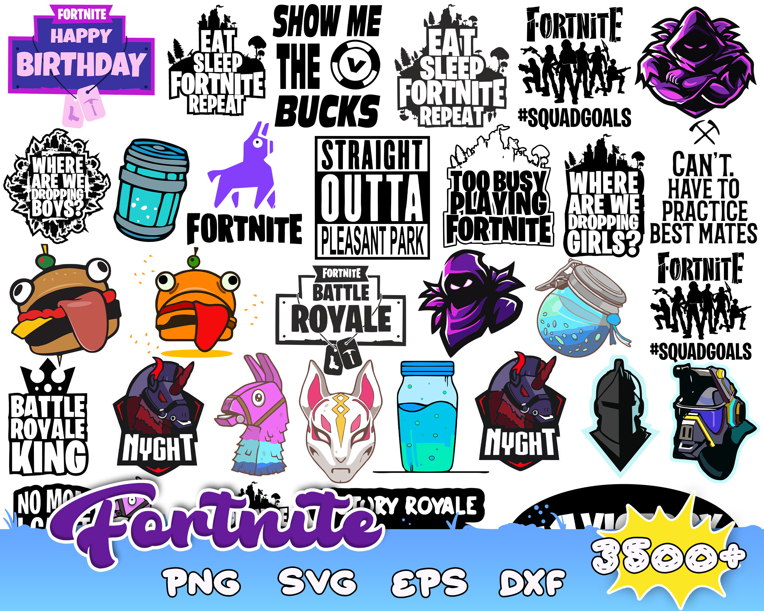 3500 Bundle Fortnight SVG , Gamer svg file , svg Cricut game | Inspire ...
