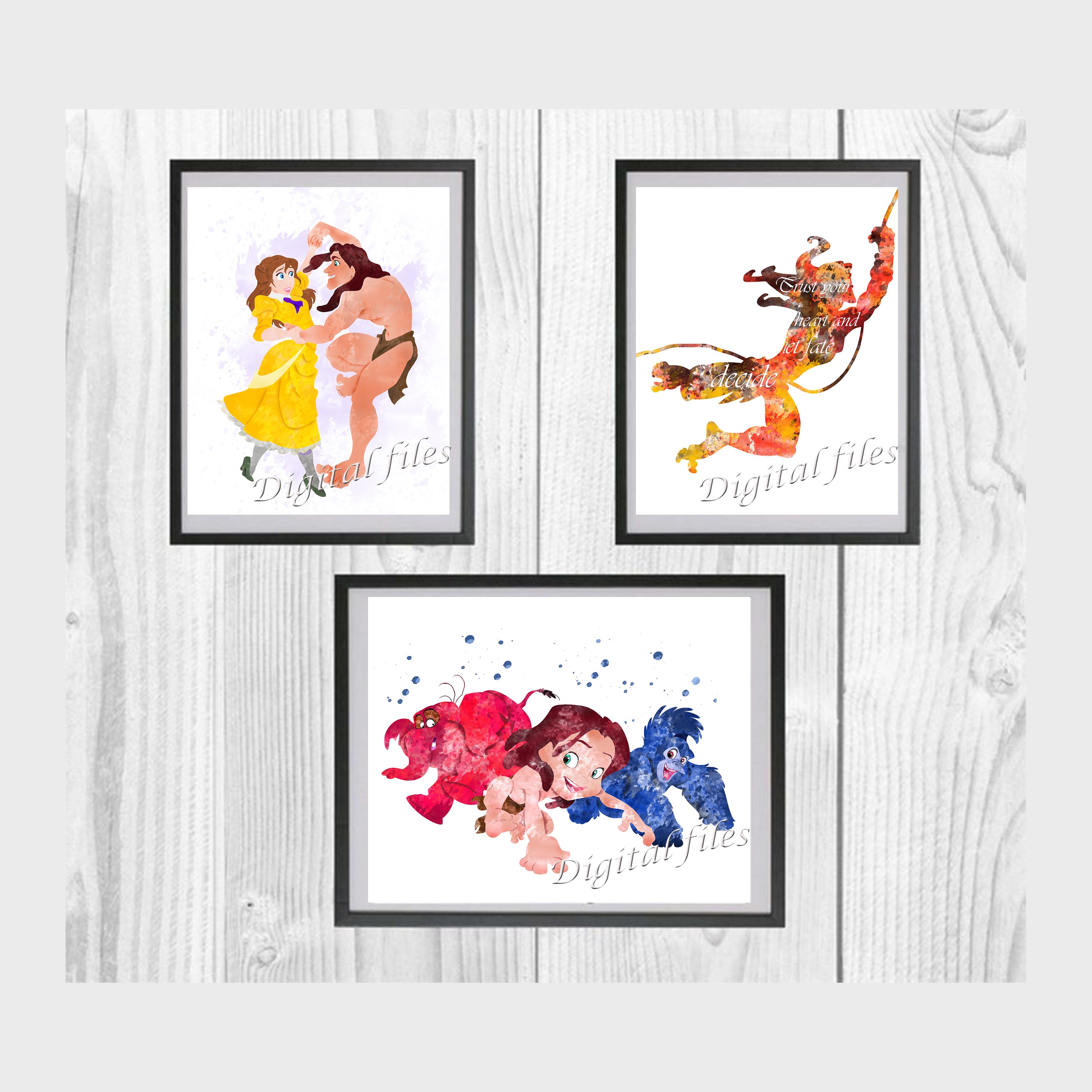 Tarzan Disney Art Print Digital Files decor nursery room wat | Inspire ...