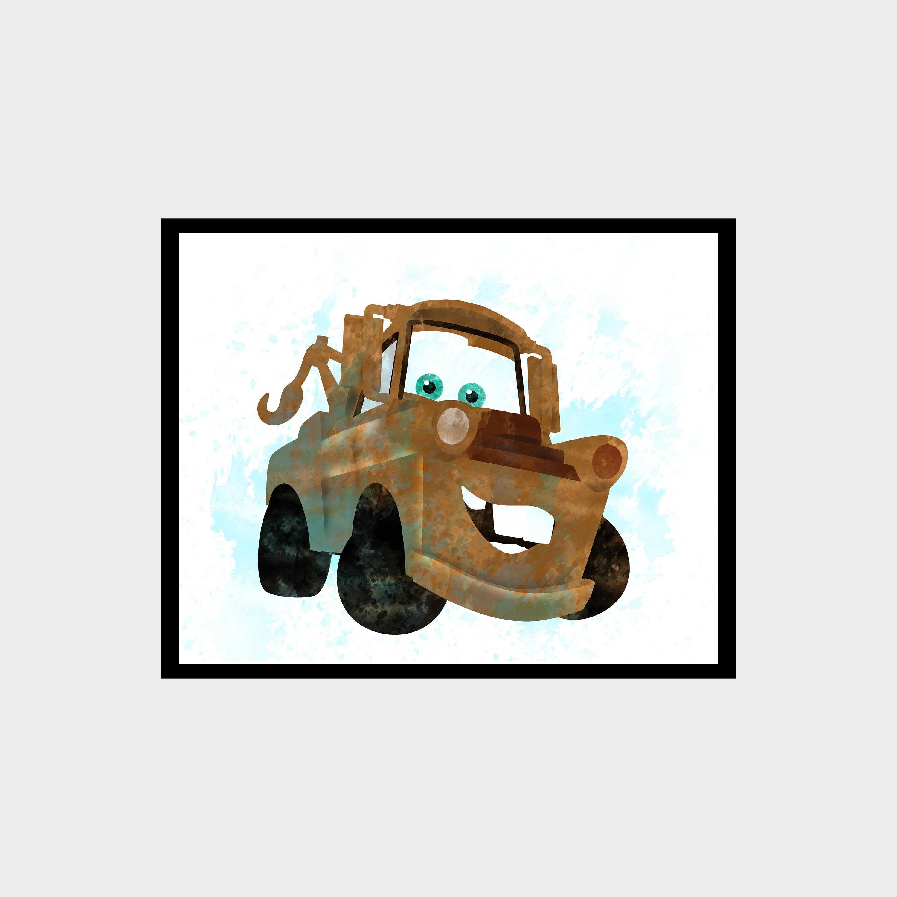 Cars Mater Disney Art Print Digital Files nursery room water | Inspire ...