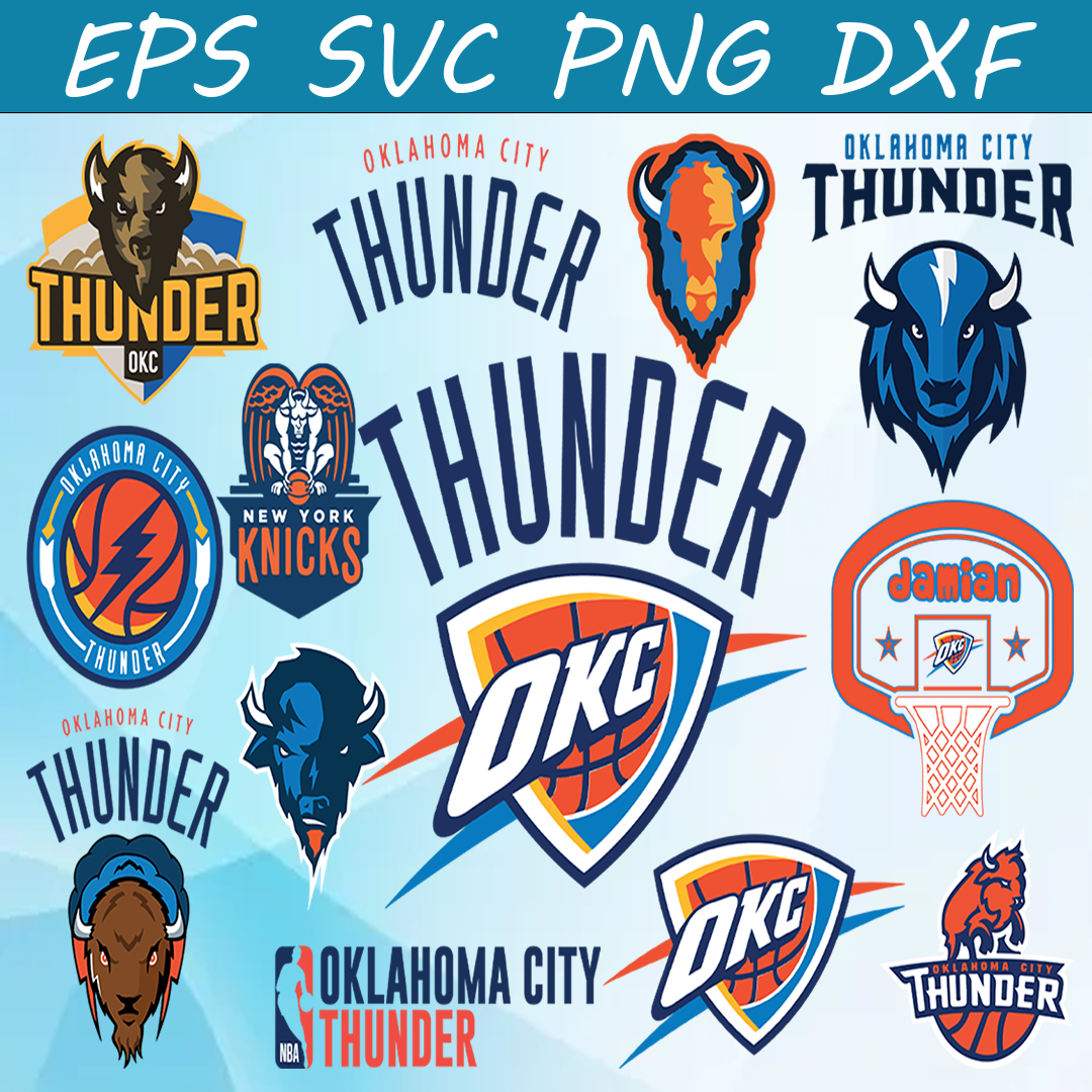 Bundle 25 Files Oklahoma City Thunder Basketball Team svg, O | Inspire ...