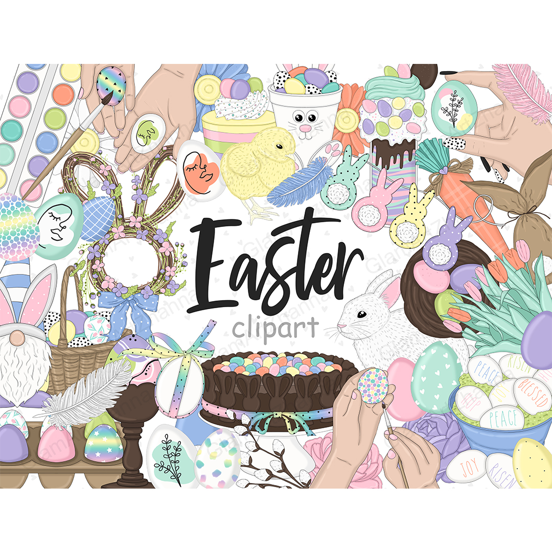 Easter Illustration Bundle | Gardering Clipart Set - Inspire Uplift