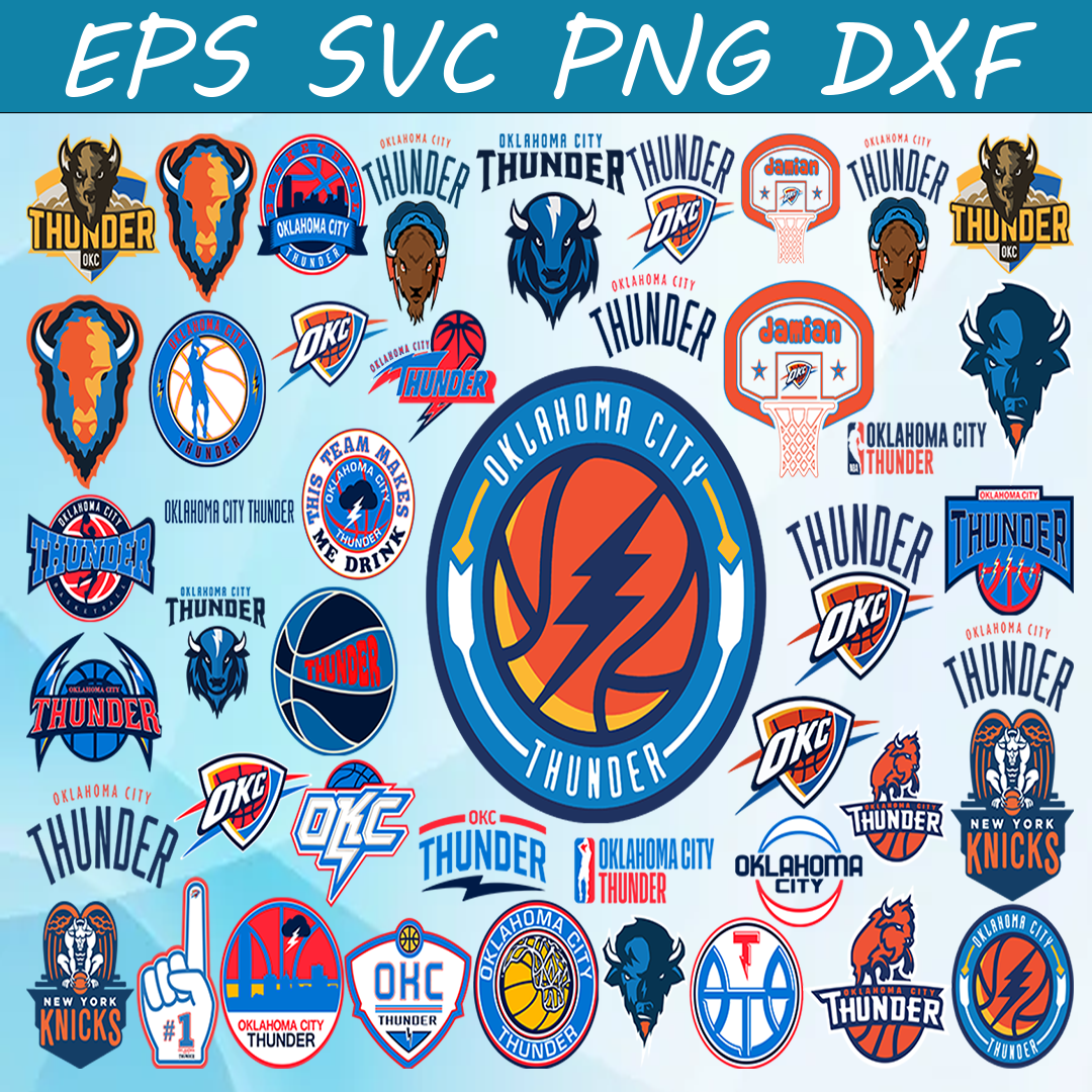 Bundle 45 Files Oklahoma City Thunder Basketball Team svg, O | Inspire ...