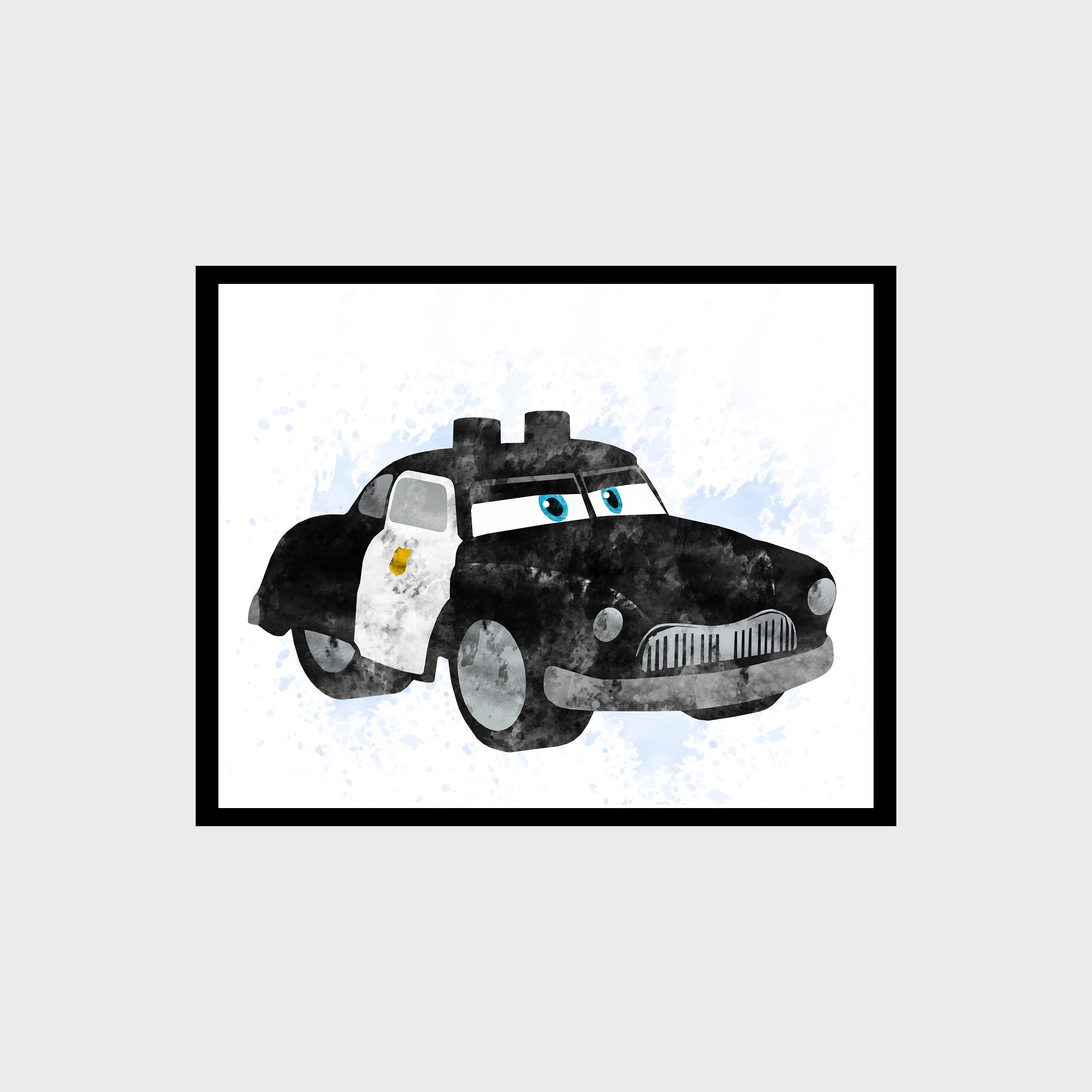 Cars Sheriff Disney Art Print Digital Files nursery room wat - Inspire ...