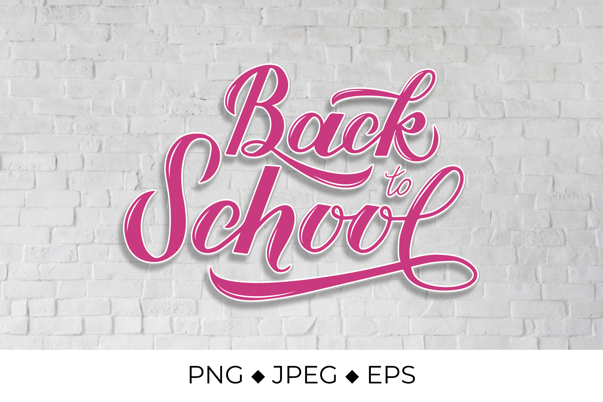 Back to school calligraphy hand lettering sticker | Inspire Uplift