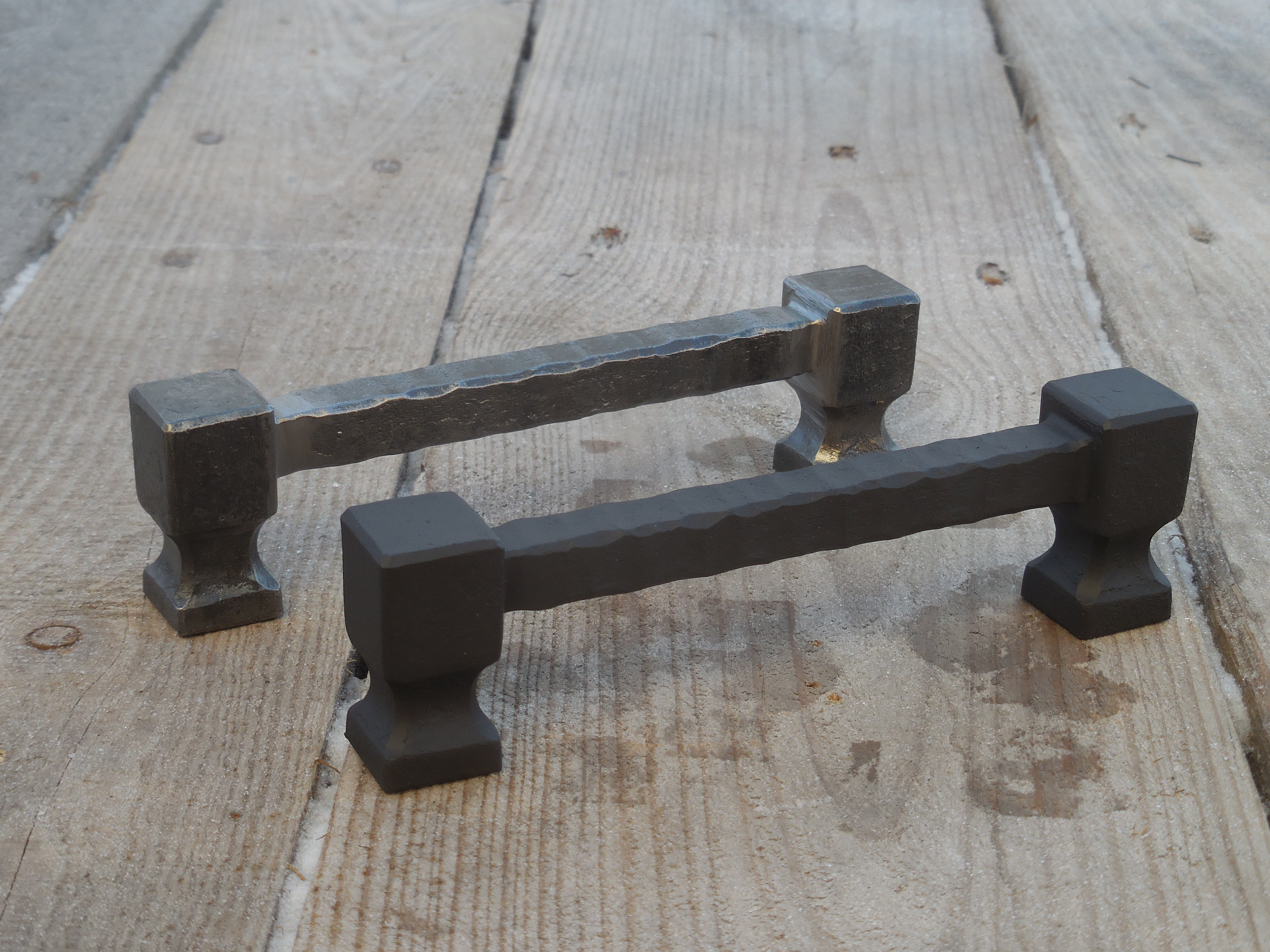 128 mm hand forged drawer pull (type 4), 5 in, wrought iron, | Inspire ...