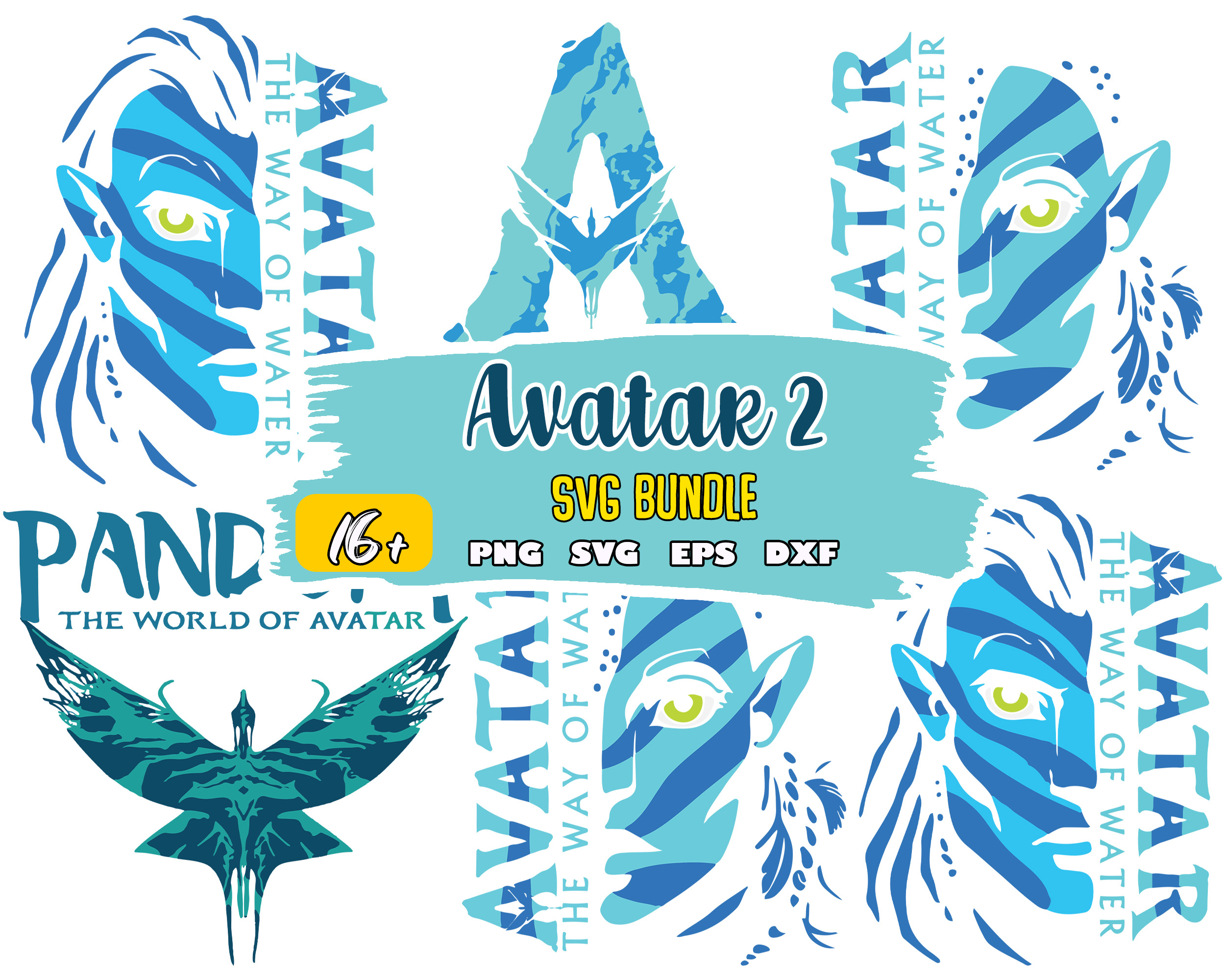 Avatar The Way of Water bundle, Avatar 2 SVG, png, eps, dxf, | Inspire ...