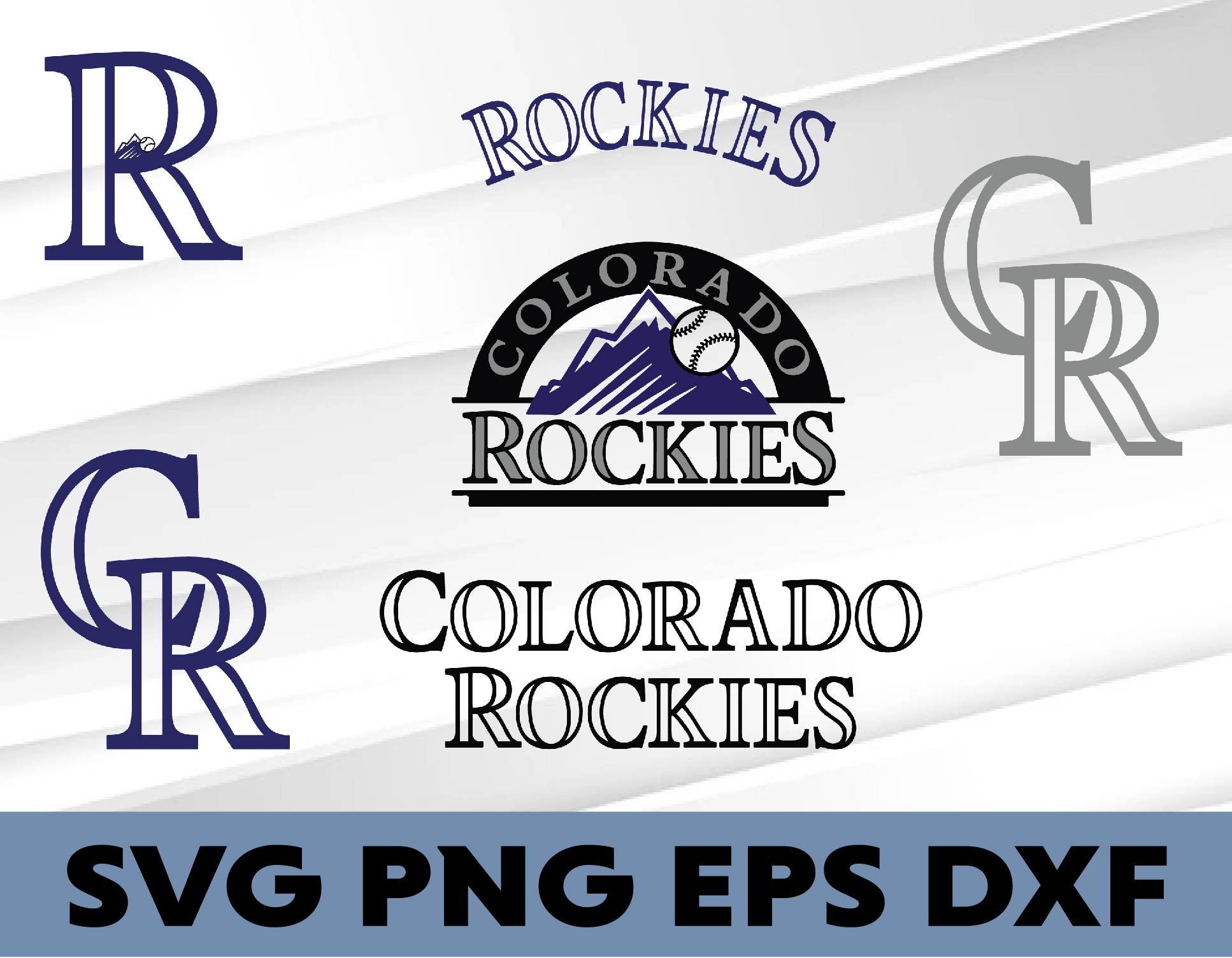 Colorado Rockies logo, bundle logo, svg, png, eps, dxf | Inspire Uplift