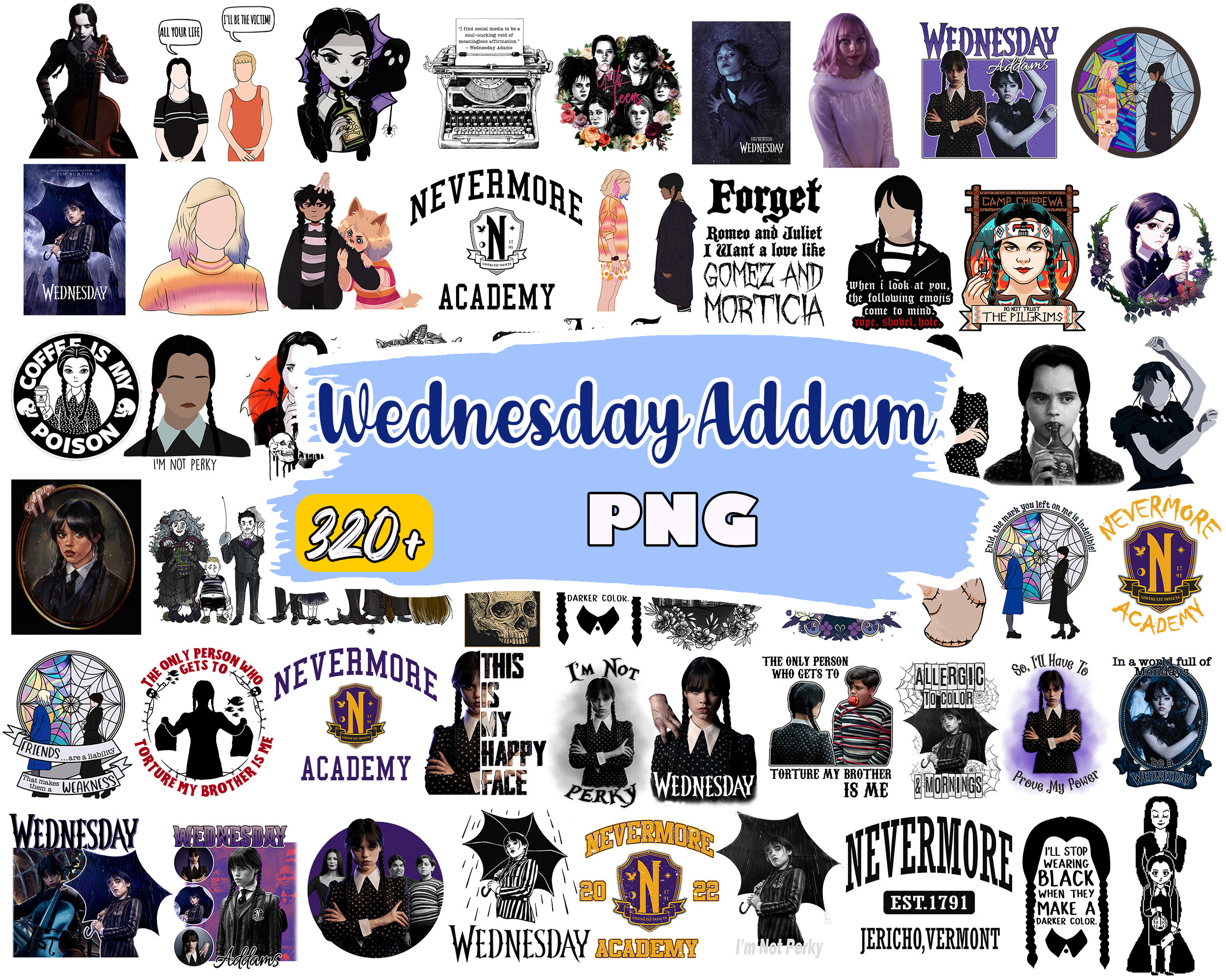 Mega bundle Wednesday png, Wednesday Adam, Addams Family, Je | Inspire ...