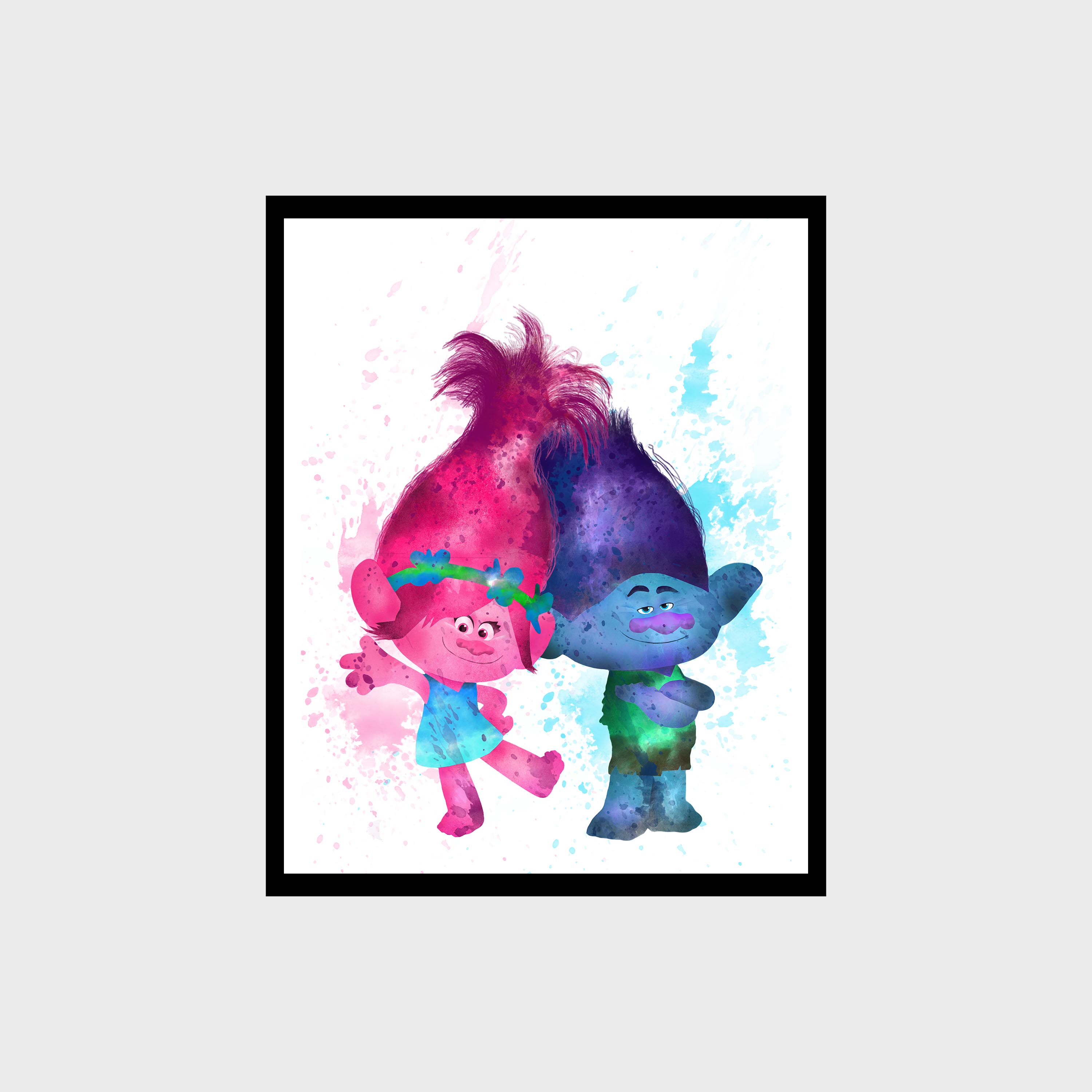 Trolls Disney Art Print Digital Files decor nursery room wat | Inspire ...