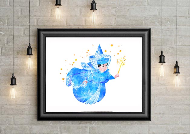 Sleeping Beauty fairies Merryweather Disney Art Print Digita | Inspire ...