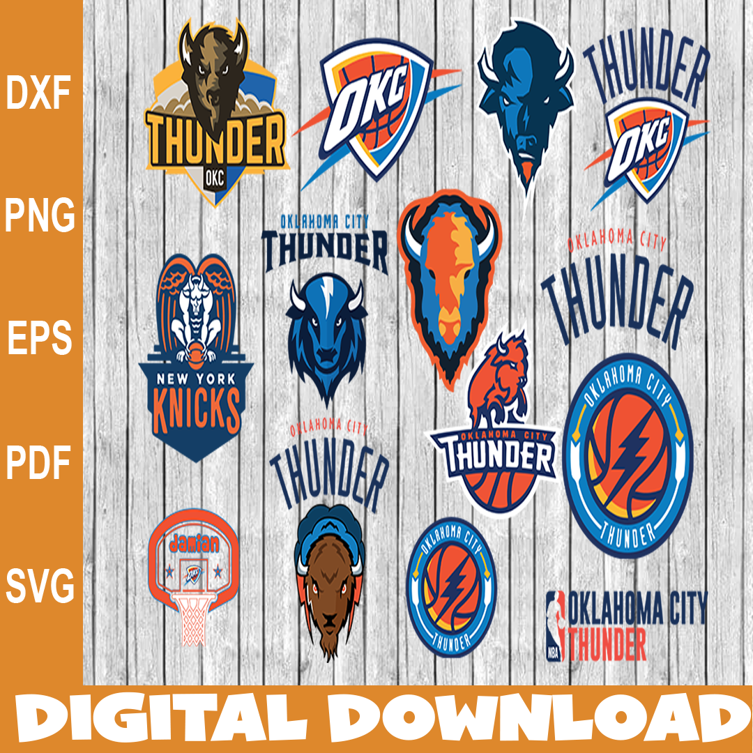 Bundle 25 Files Oklahoma City Thunder Basketball Team svg, O | Inspire ...
