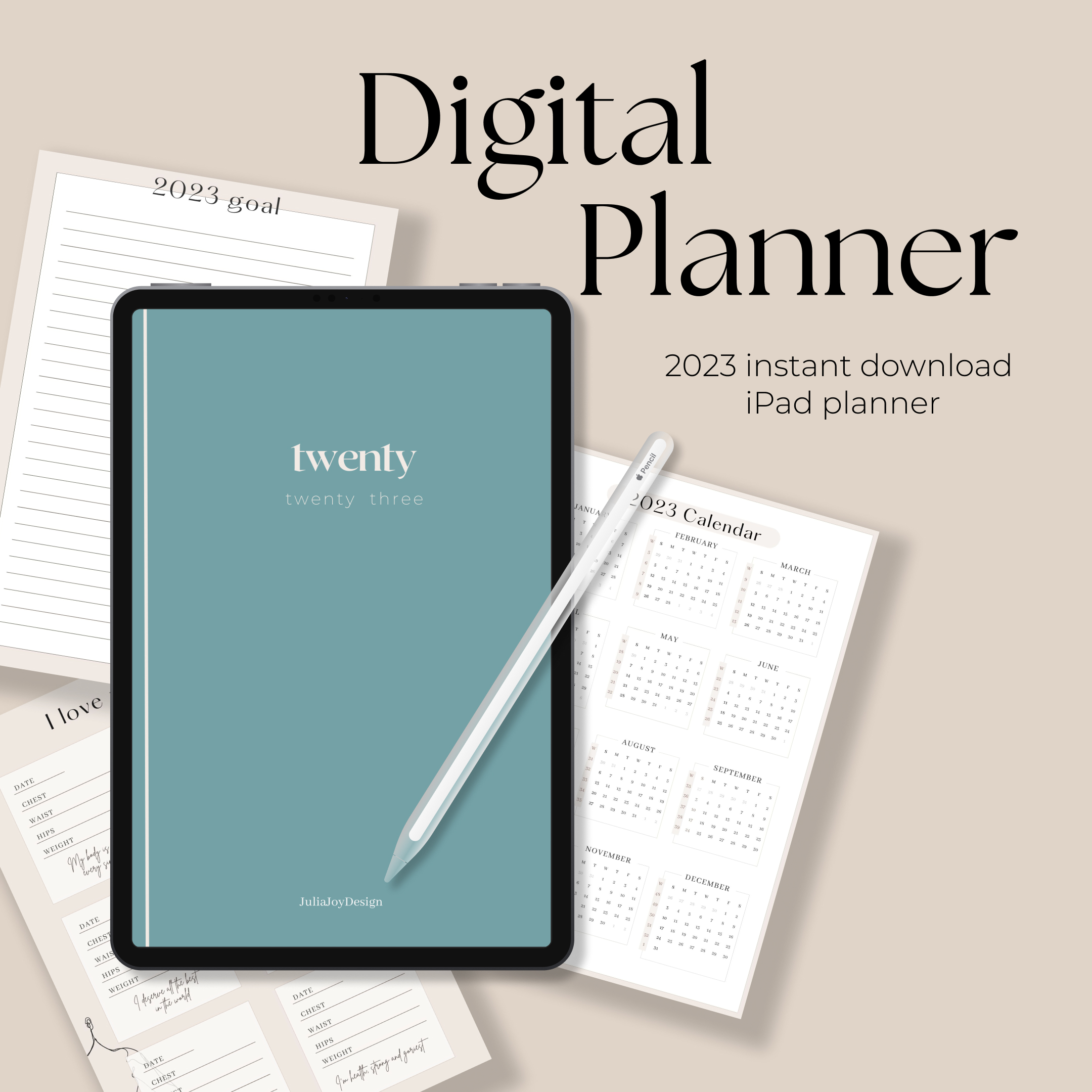 2023 Digital Planner - Digital Planning, Dated Planner, Nota - Inspire ...