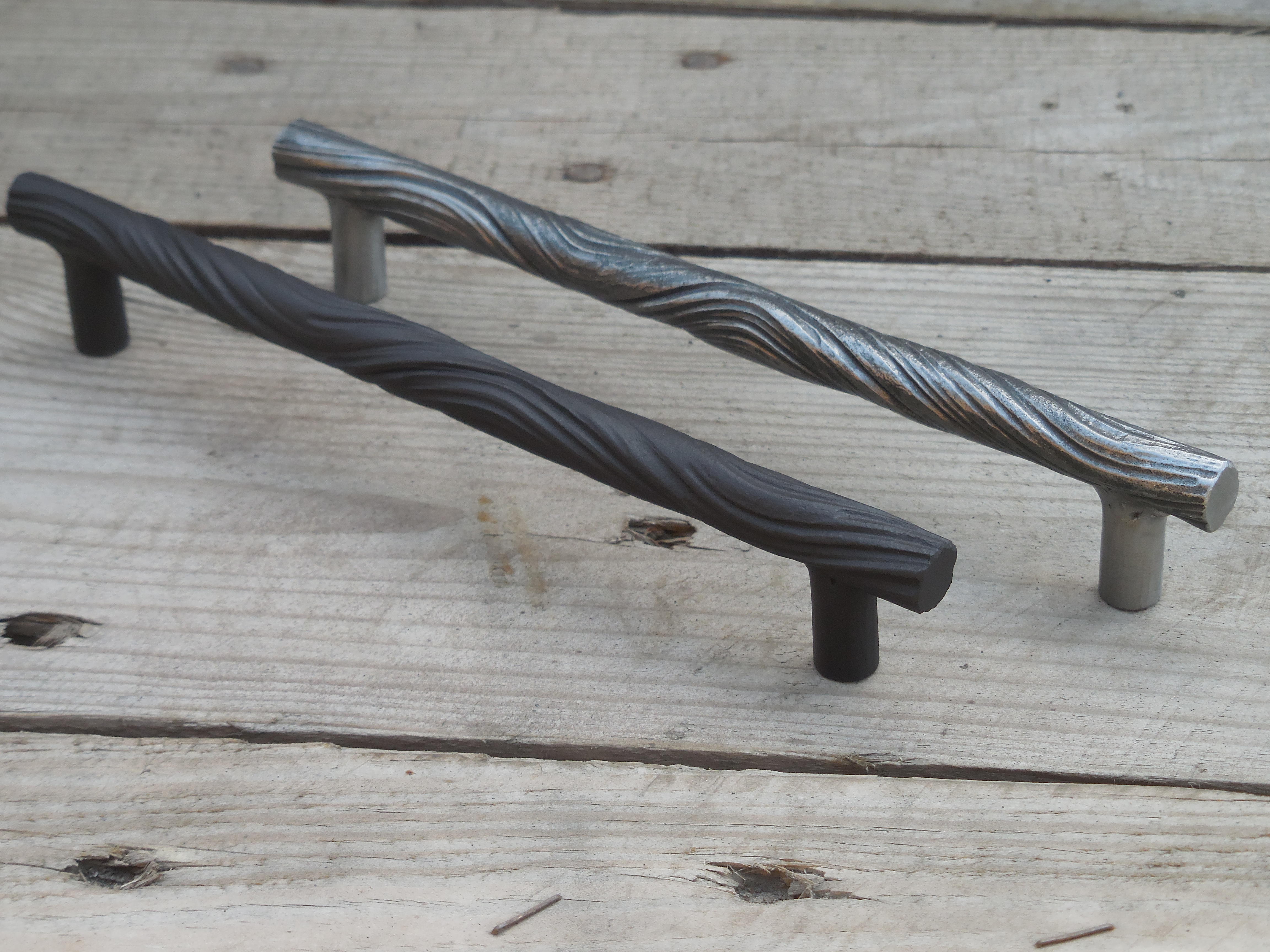160 mm hand forged drawer pull (type 3), 6.3 in, wrought iro - Inspire ...
