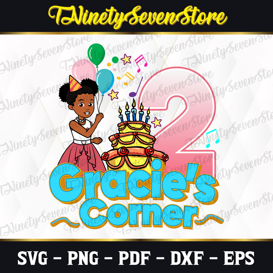 Personalized name And Age Gracie's Corner Birthday Girl PNG | Inspire ...