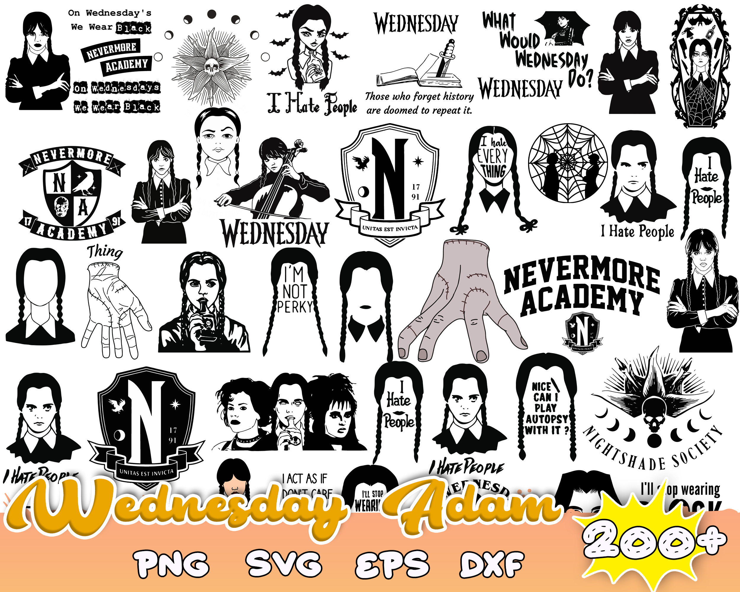 200 Wednesday Addams Svg, Jenna Ortega, Addams Family svg, p - Inspire ...