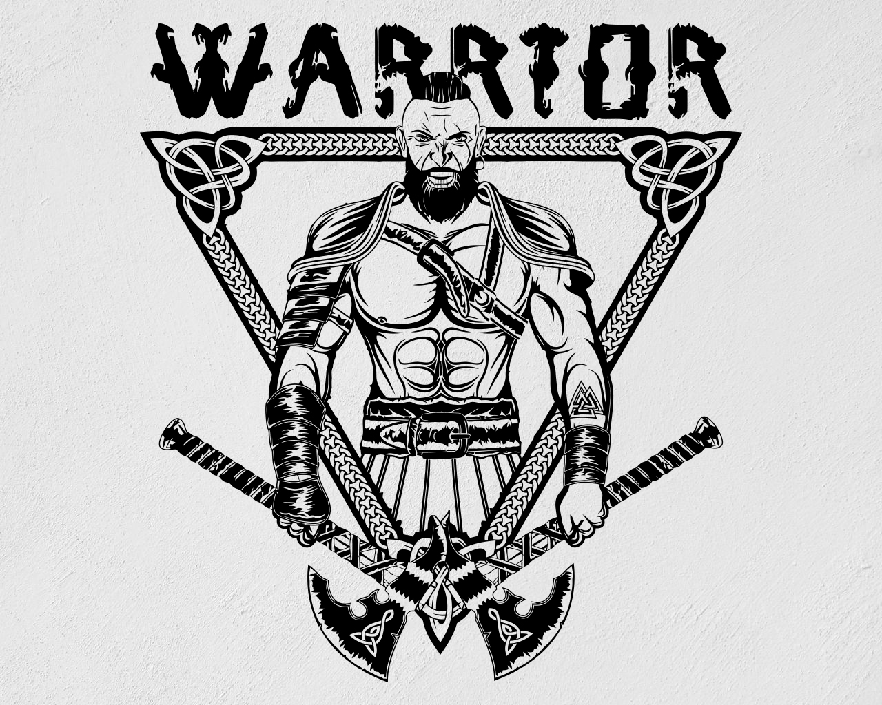 Warrior Viking Sticker, Ancient Viking Symbols Weapons Great | Inspire ...