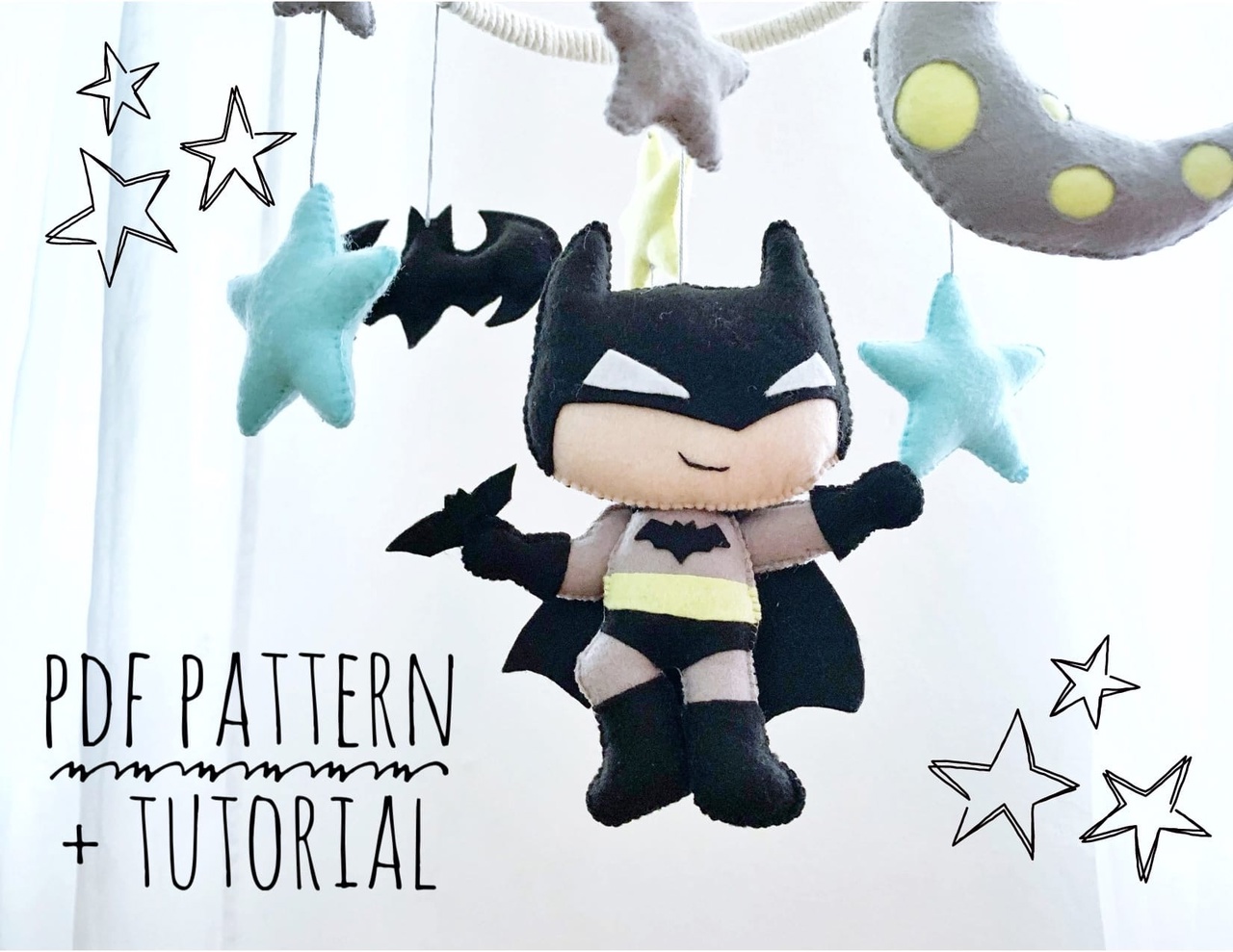 Batman PDF pattern Superheroes doll pattern Batman baby nur | Inspire ...