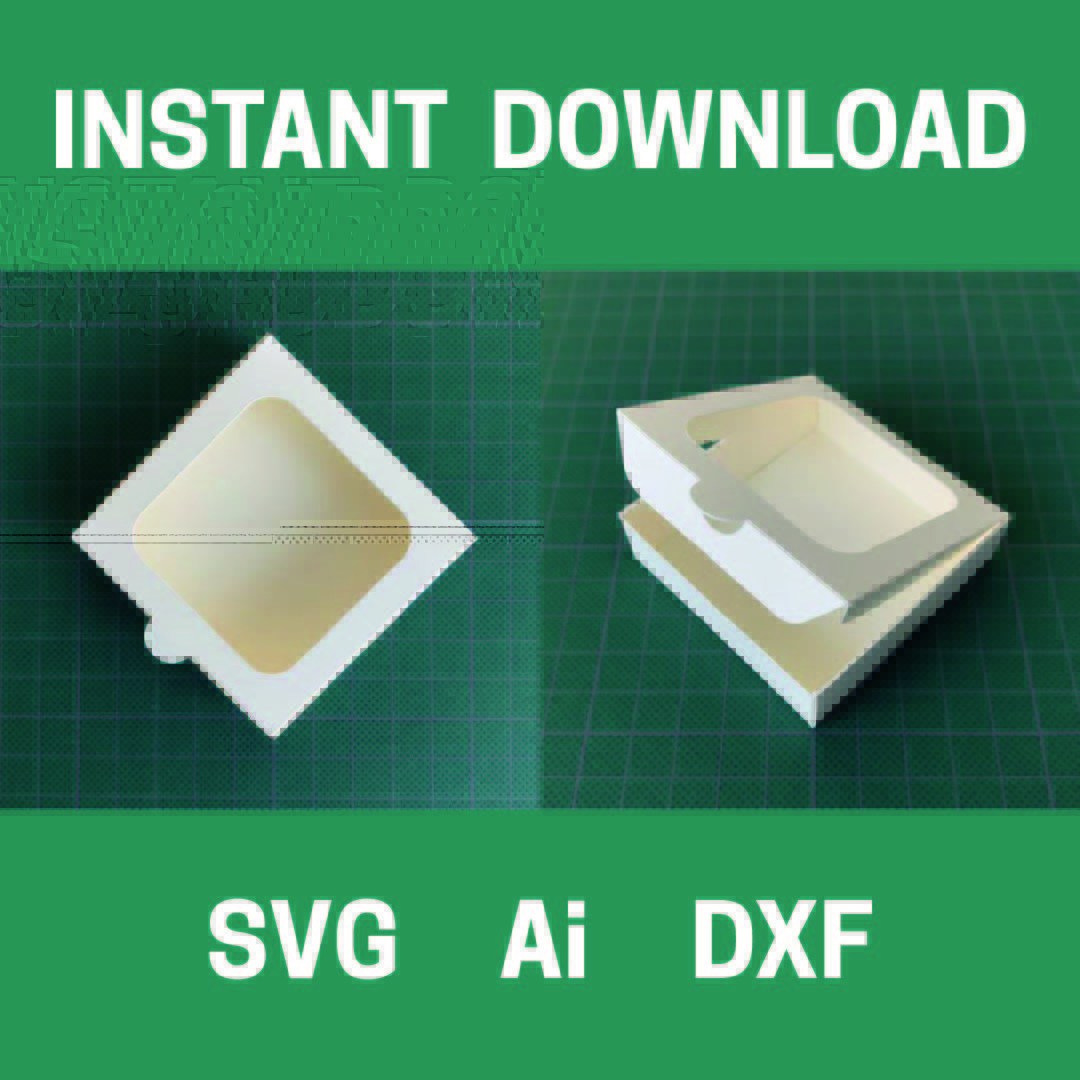 Gift Box Template, Window Box, No Glue Box | Inspire Uplift