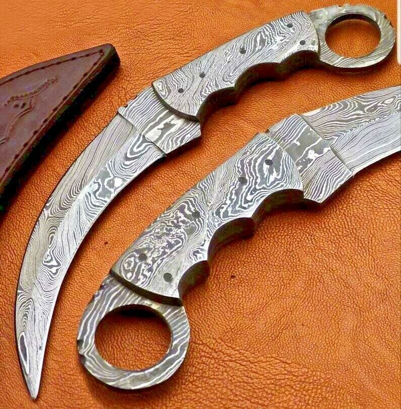 Full Tang Hand Forged Damascus Steel Hunting Karambit Knife | Inspire ...