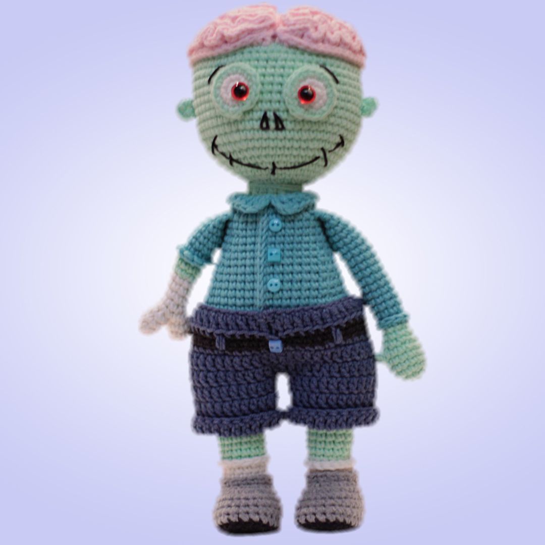 Amigurumi zombie doll, crochet toy, Halloween gift | Inspire Uplift