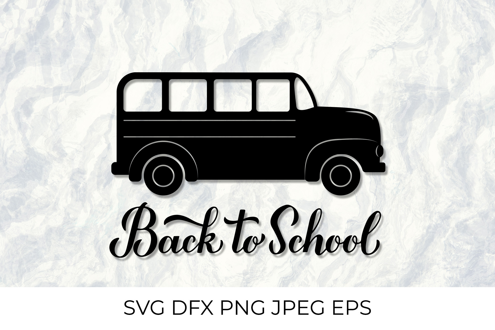 Back to school calligraphy lettering. School bus SVG | Inspire Uplift