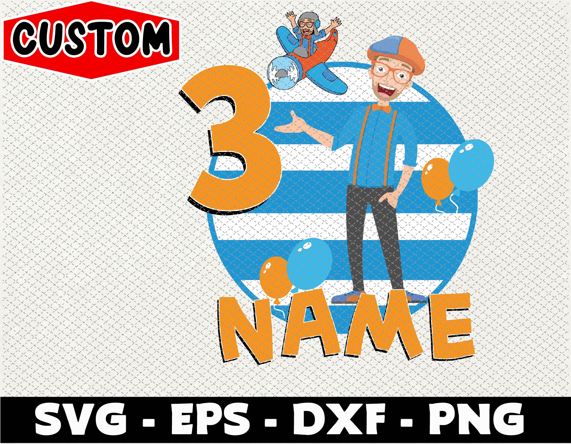 Blippi Birthday Personalized, Blippi party ,Blippi Raglan sv | Inspire ...