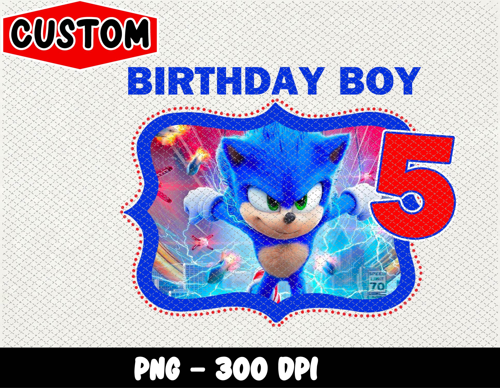 Sonic Personalized Birthday, Sonic custom, Sonic Personalize | Inspire ...