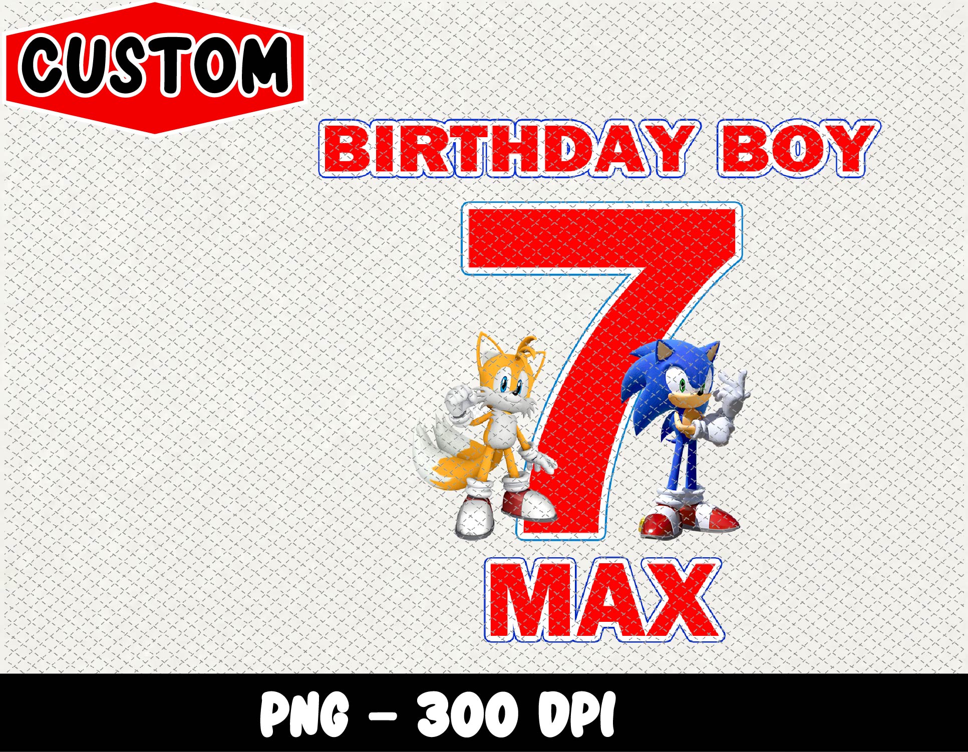 Sonic Personalized Birthday, Sonic custom, Sonic Personalize | Inspire ...