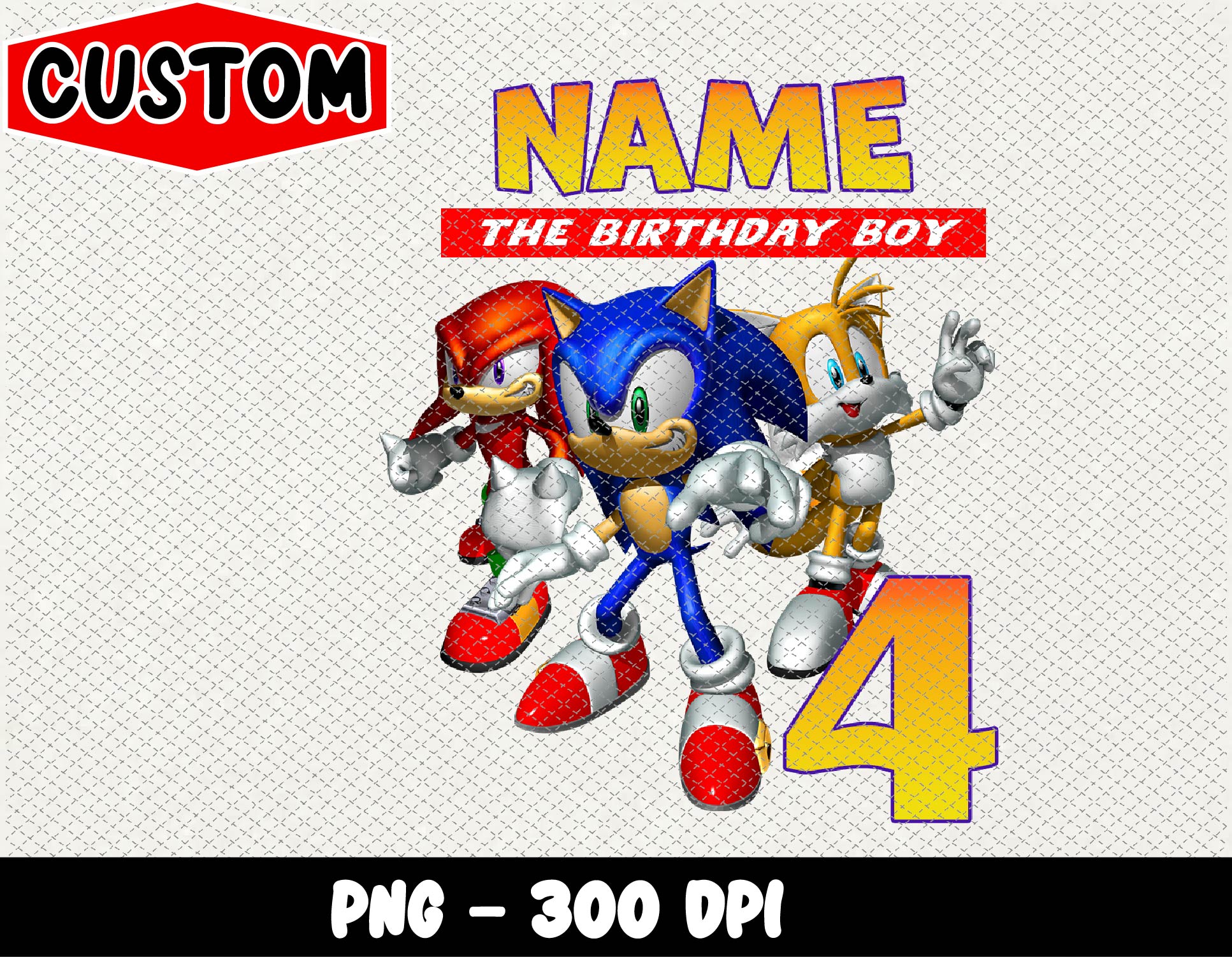 Sonic Personalized Birthday, Sonic custom, Sonic Personalize | Inspire ...