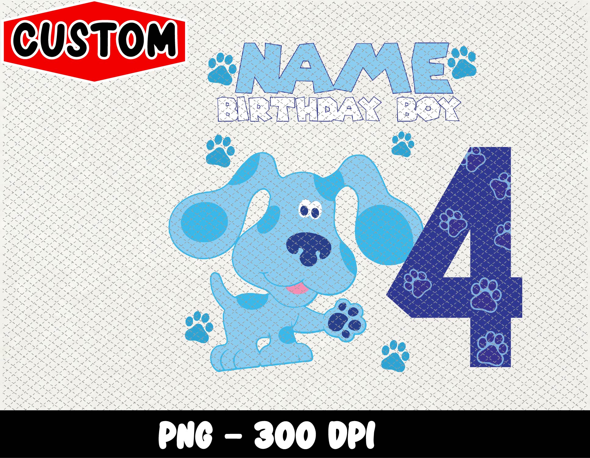 Blues Clues Personalized Birthday, Blues Clues custom, Blues - Inspire Uplift