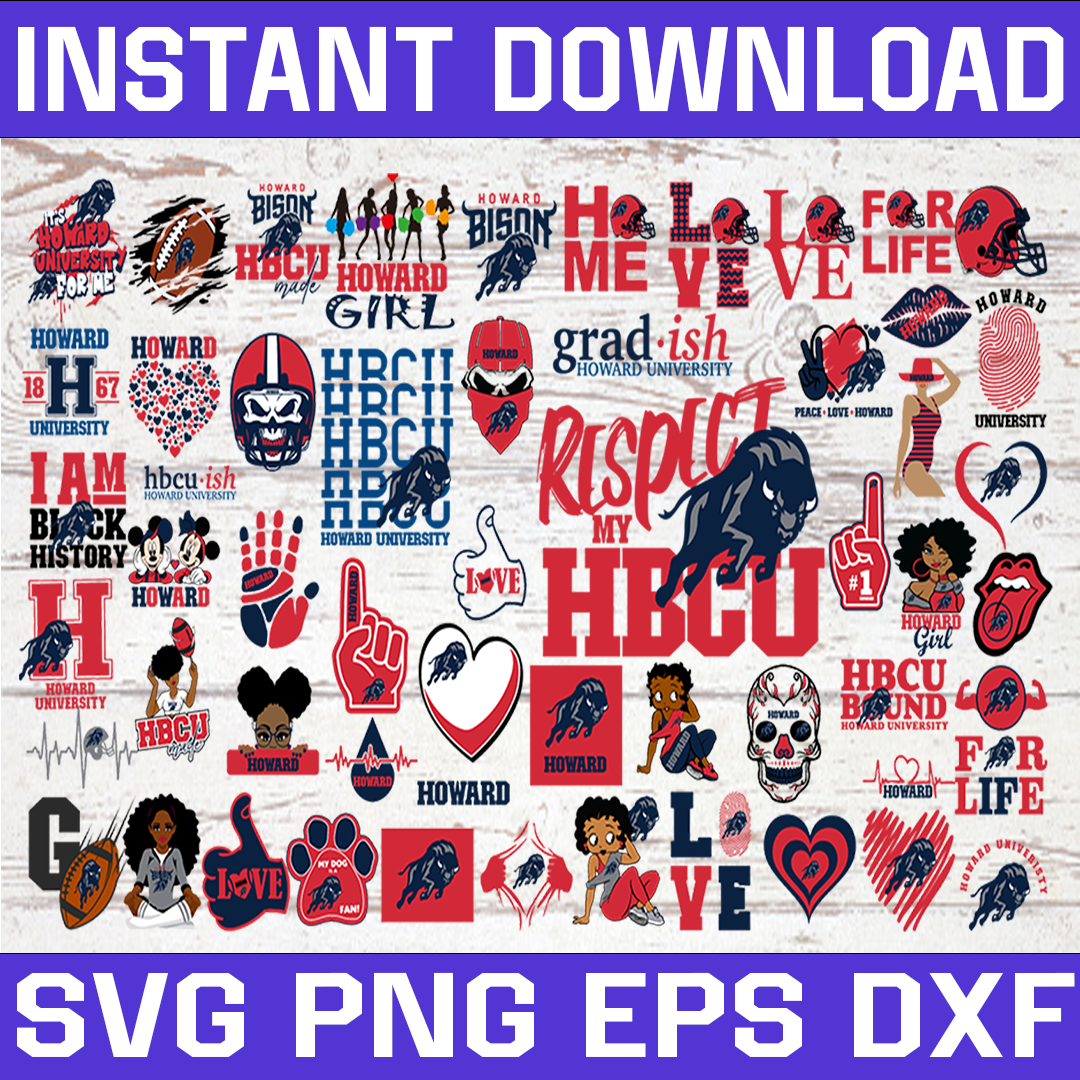 Bundle 56 Files Howard University Football team Svg, HBCU Te | Inspire ...