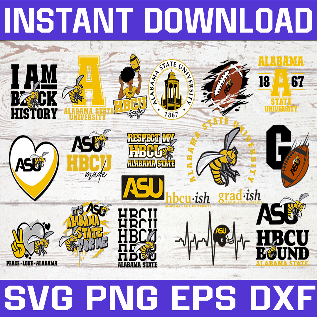 Bundle 20 Files Alabama State University Football Team Svg, | Inspire ...