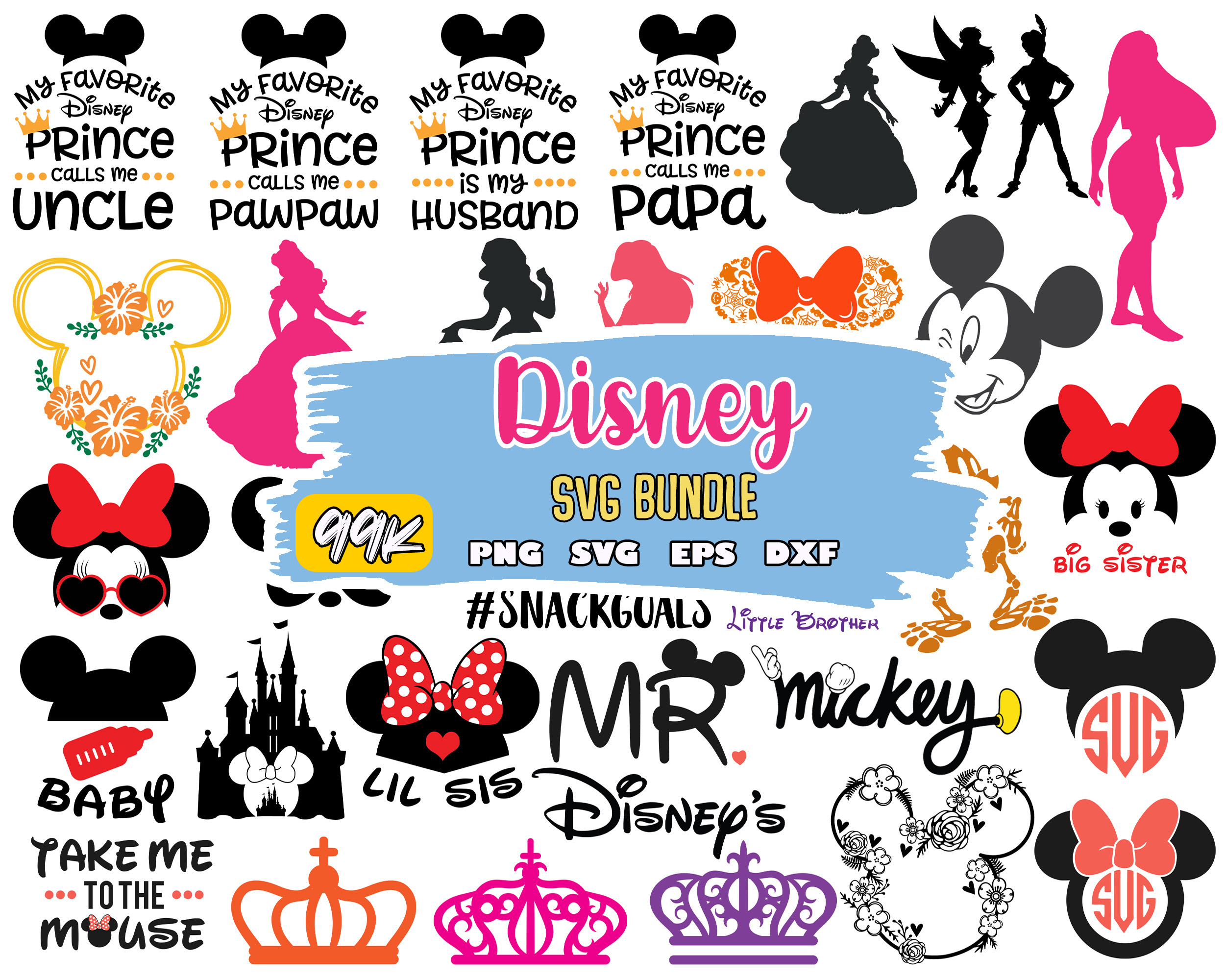 Disney Bundle svg, Fun Disney bundle, Disney svg bundle, Big | Inspire ...