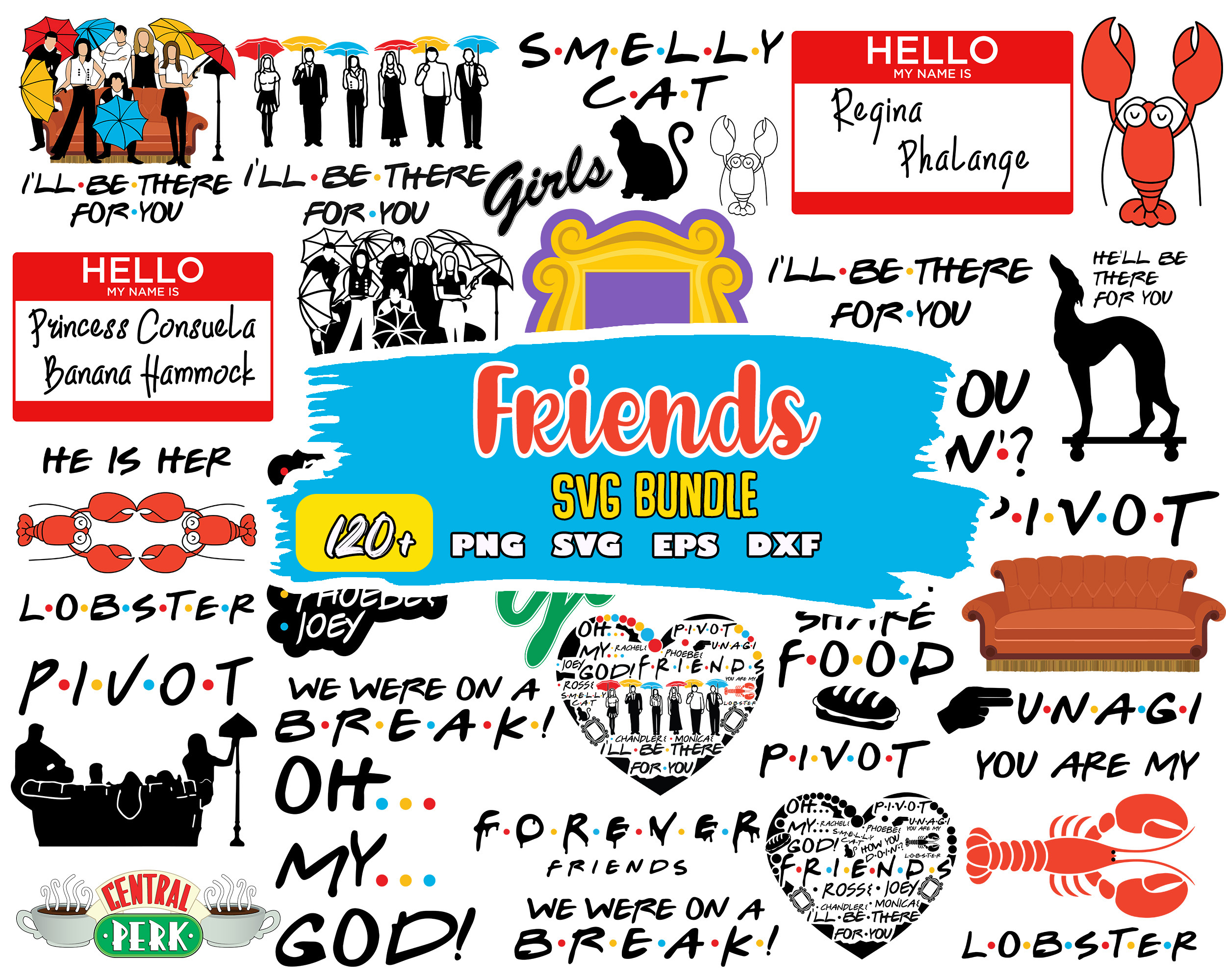 Friends Svg Bundle, Friends Png, Friendship Svg, Cricut, Ins | Inspire Uplift