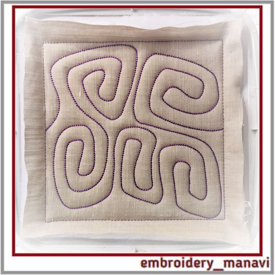 Quilt block and border 15. Machine embroidery design. | Inspire Uplift