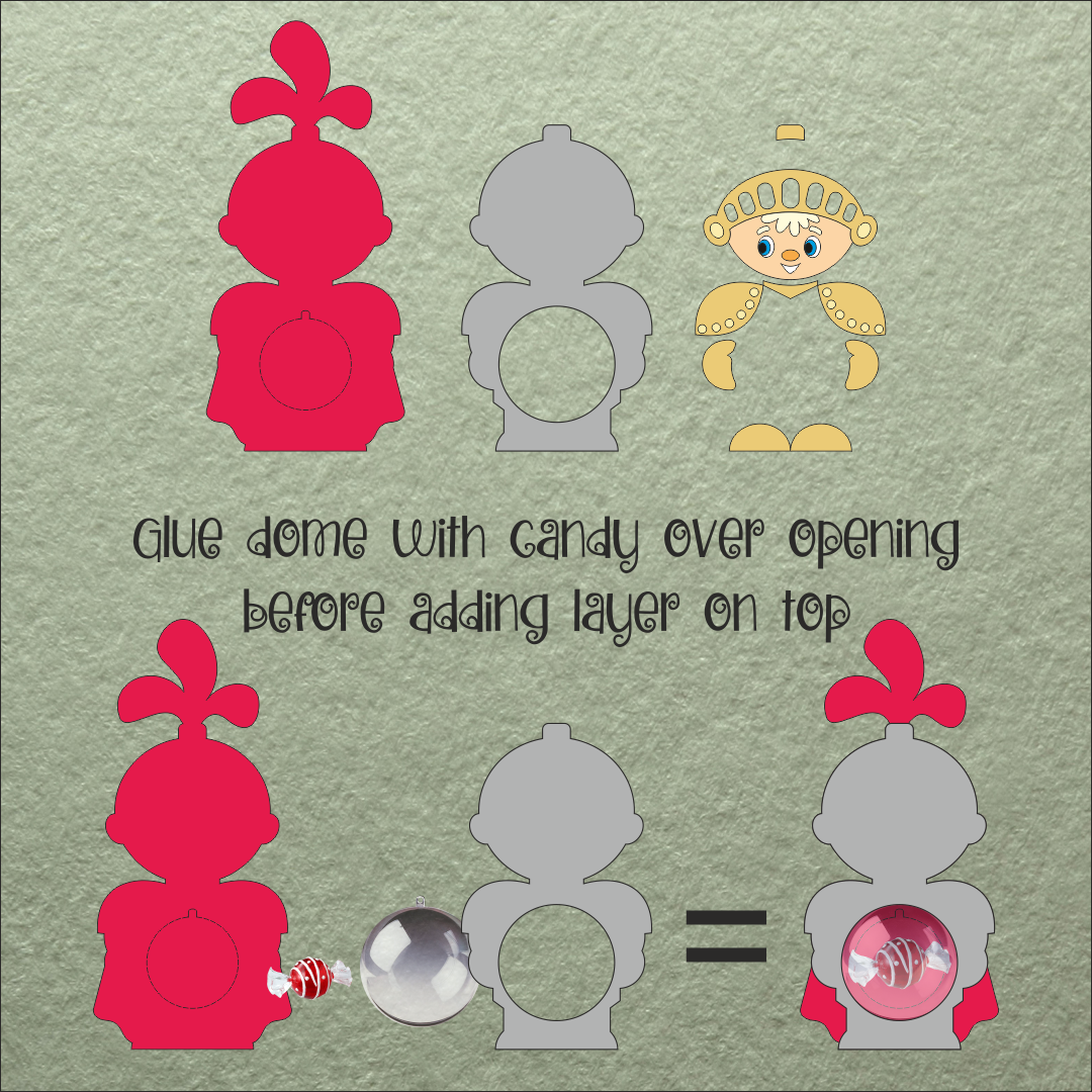 Knight Candy Dome | Paper Craft Template - Inspire Uplift