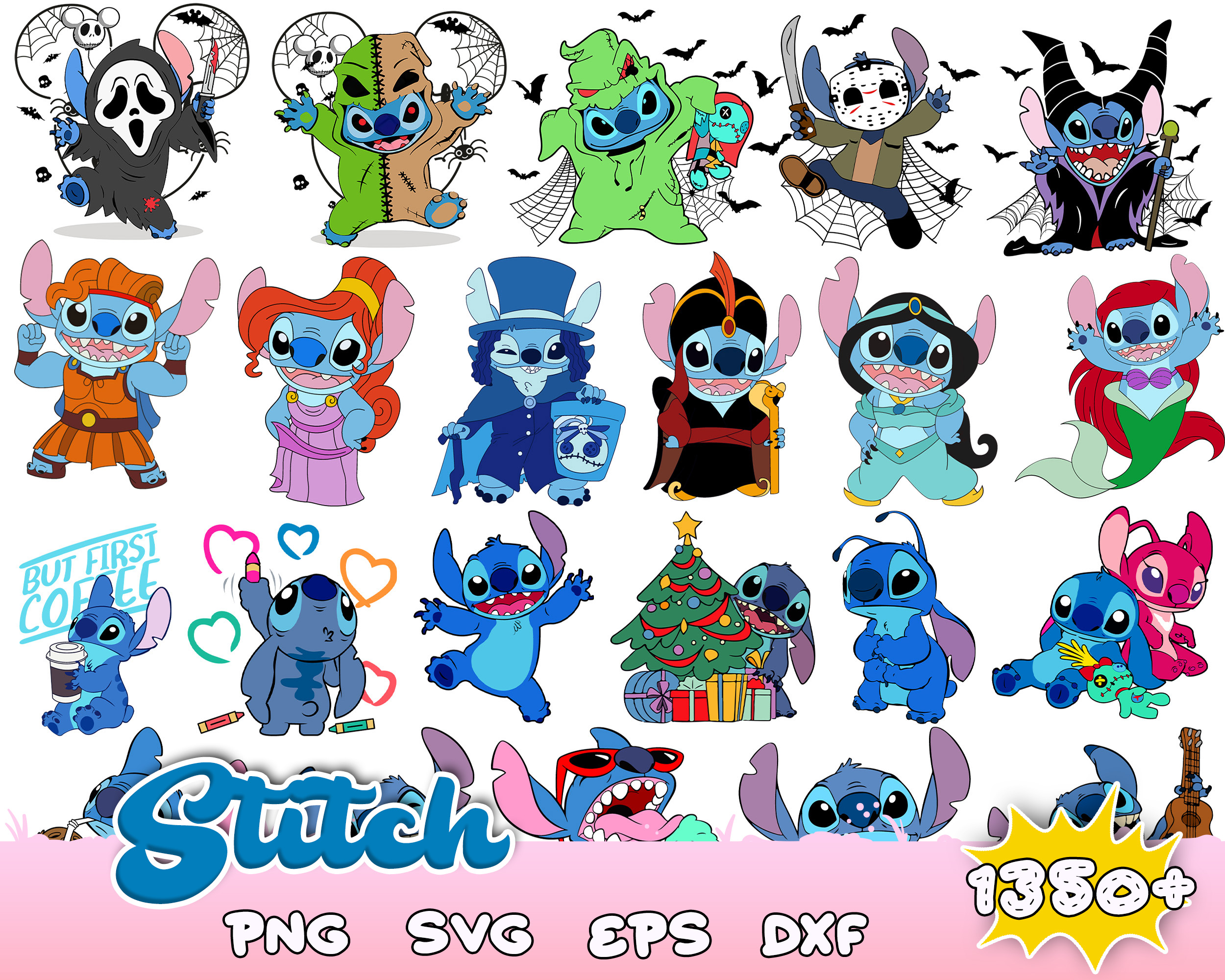 1350 Stitch Disney svg, Bundle Layered SVG PNG Layered Desig | Inspire ...