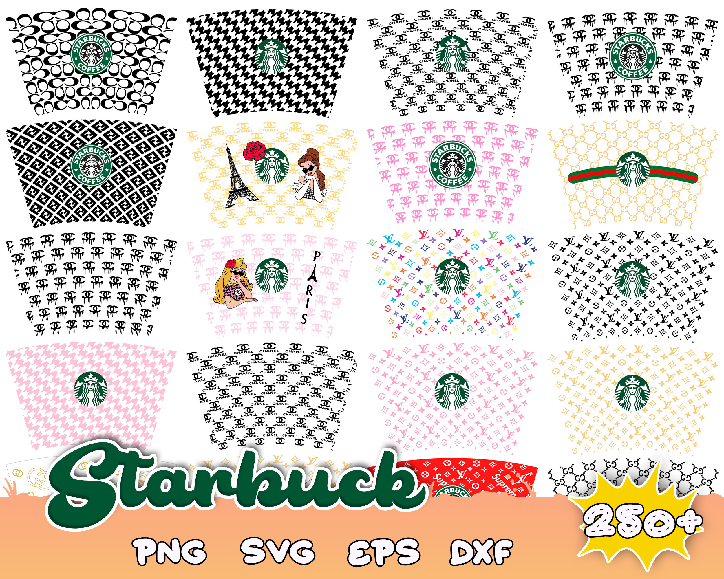 250 Starbucks svg bundle,Starbucks Wrap svg, Starbucks bundl | Inspire ...