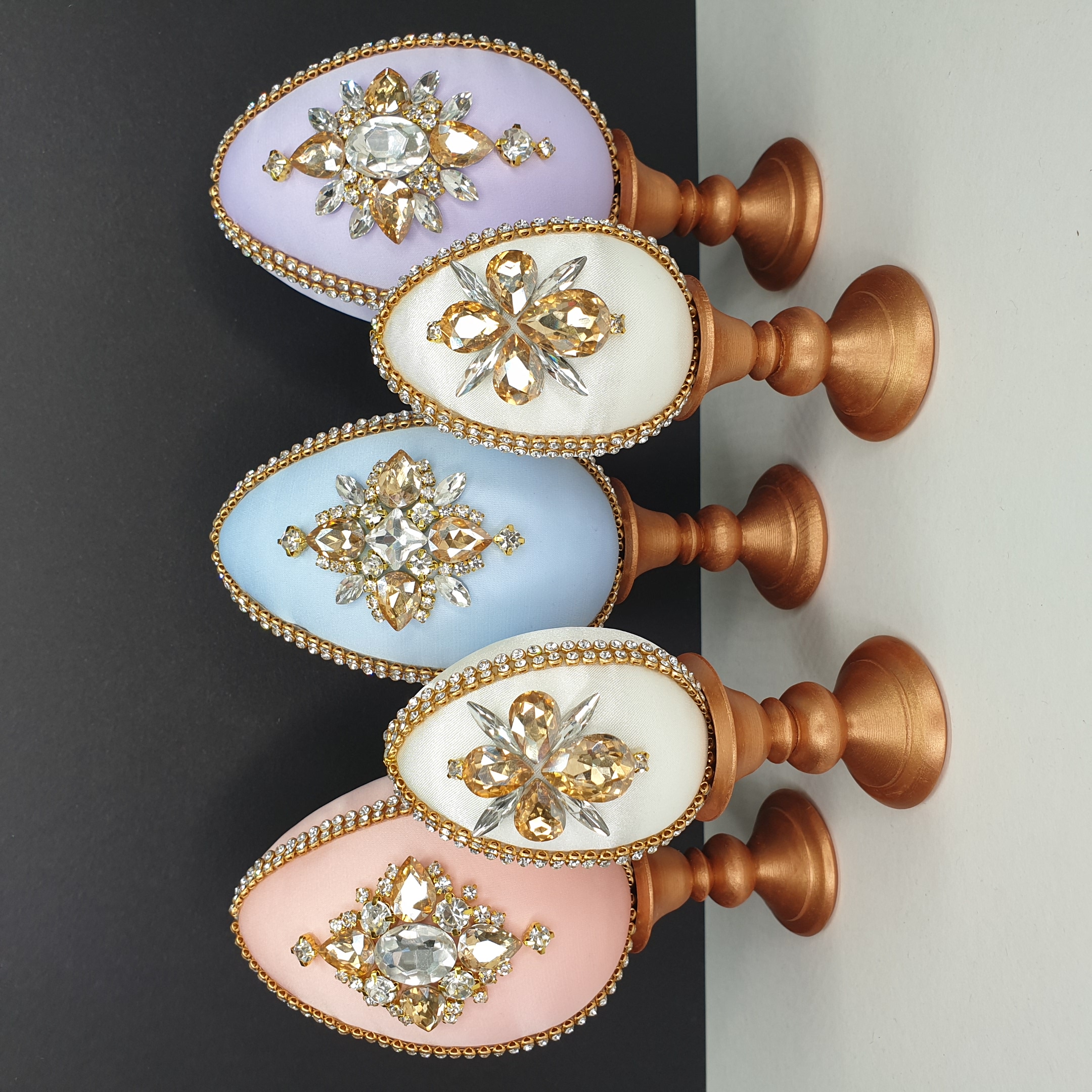 Faberge egg, Rhinestone easter eggs decorations, purple east | Inspire ...