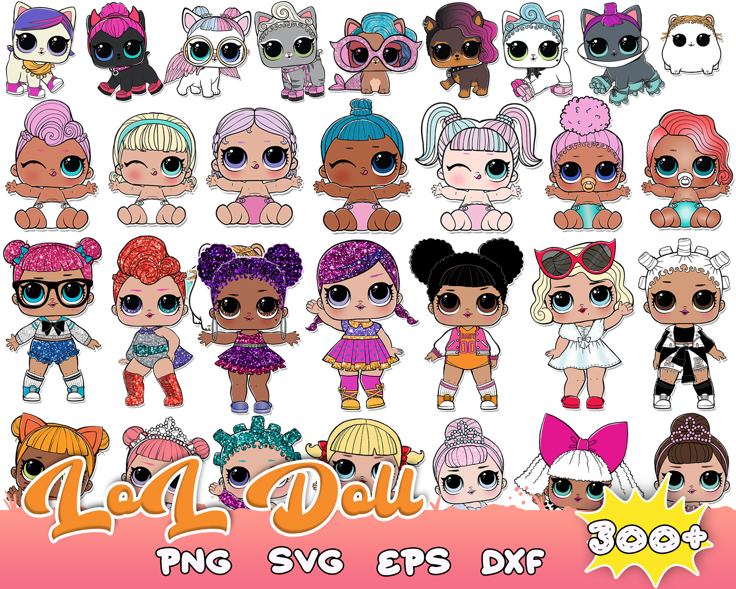 Mega Baby dolls Bundle svg, files Baby dolls svg eps png | Inspire Uplift