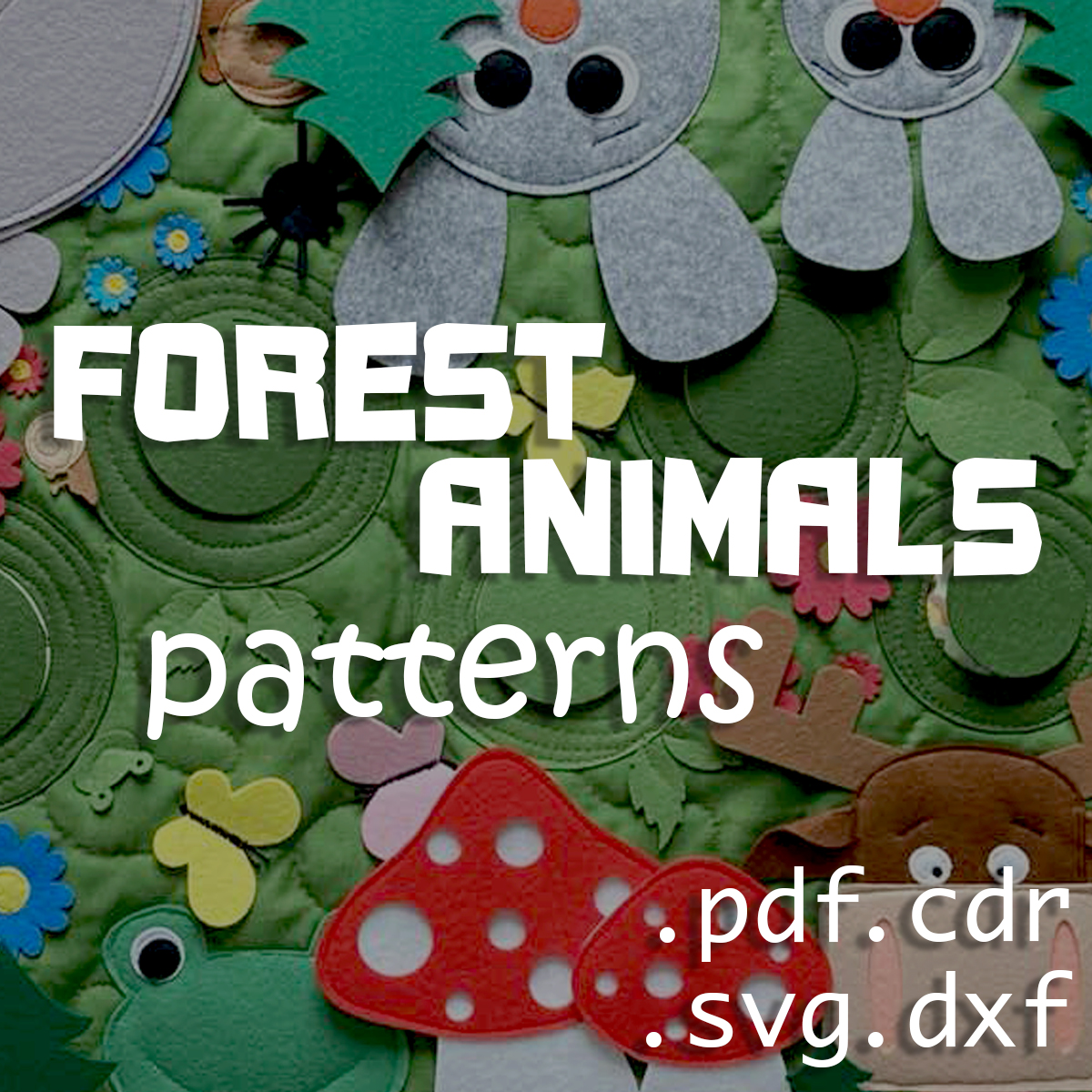Patterns of felt details for Forest animals baby play mat, Q | Inspire ...