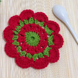 A Crochet Round Coaster Pdf Pattern - Inspire Uplift