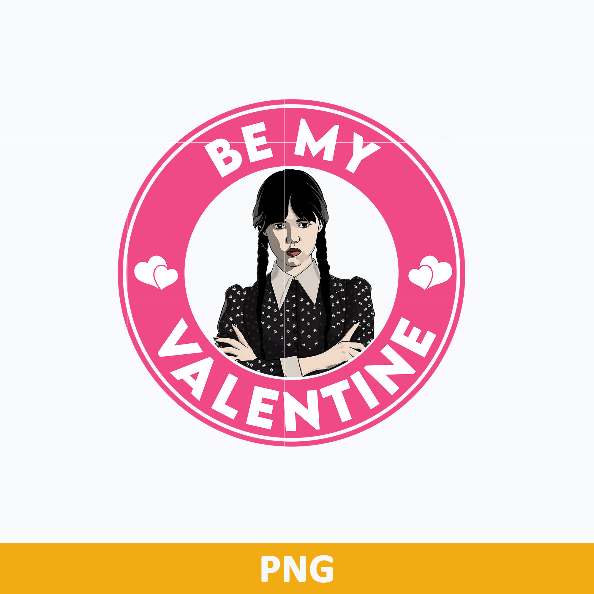 Wednesday Addams Be My Valentine Pink Png, Wednesday Png, We | Inspire ...