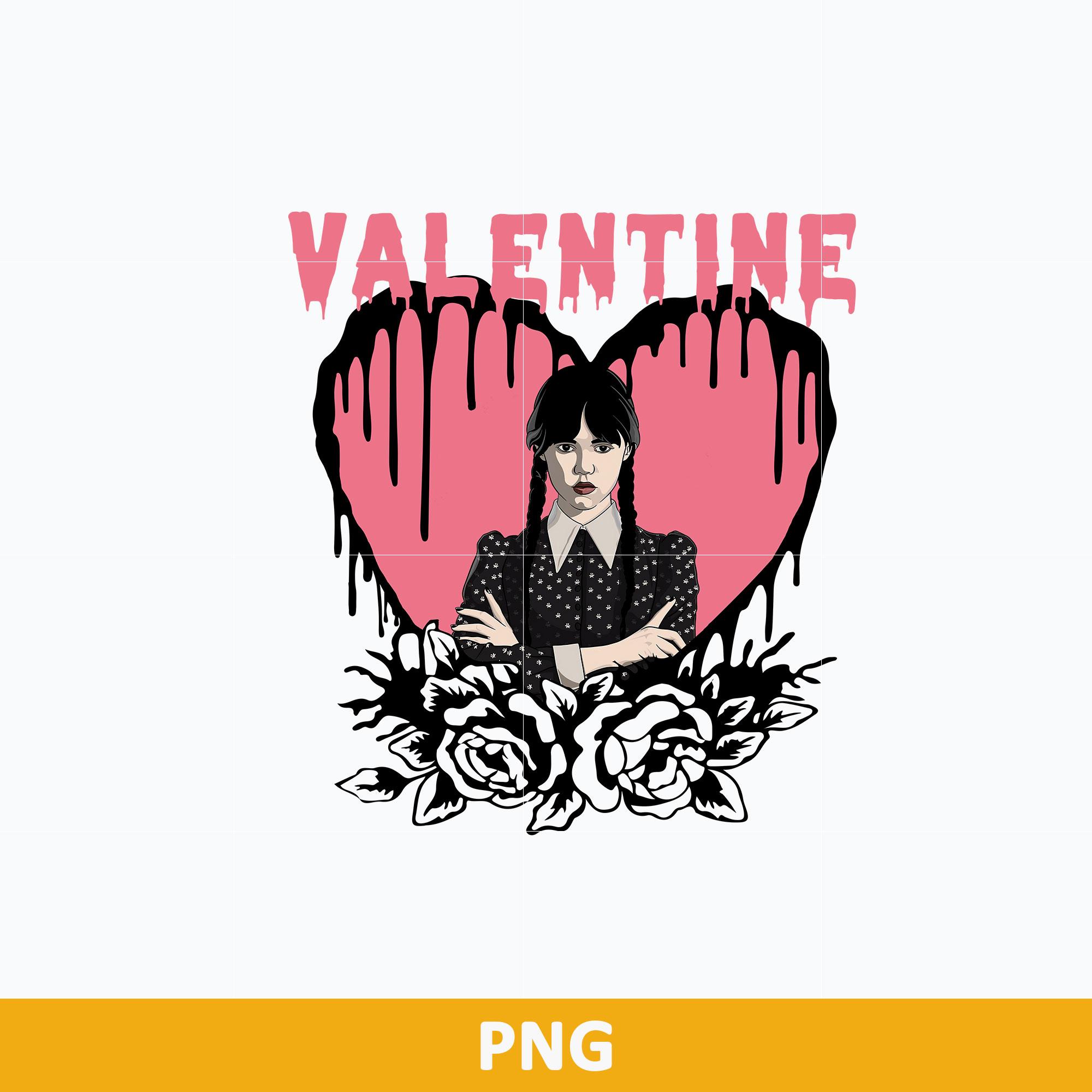 Wednesday Addams Valentine Heart Png, Wednesday Valentine Da | Inspire ...