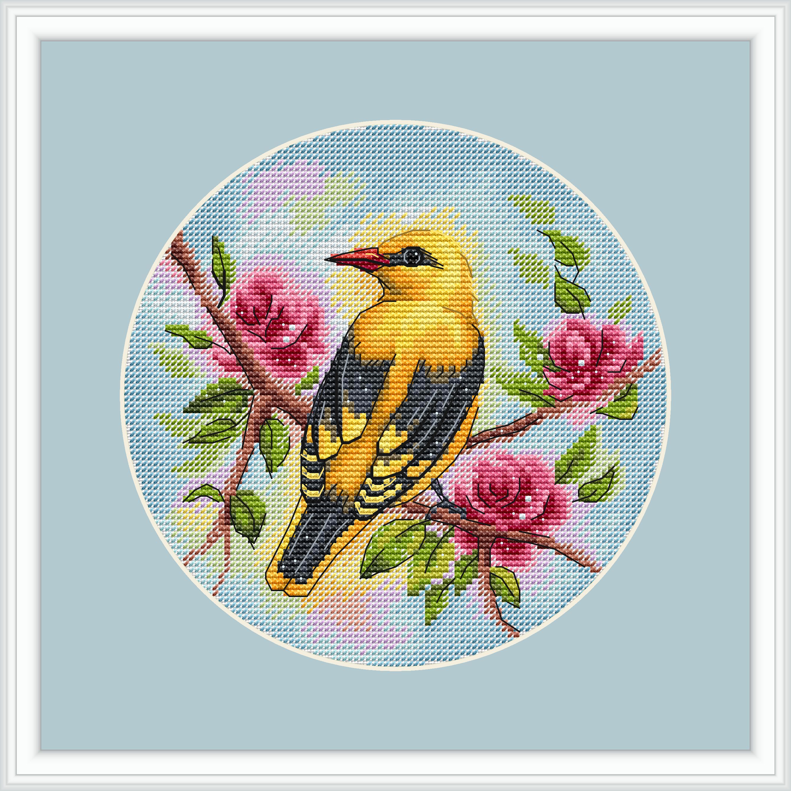 Oriole Cross Stitch Pattern Bird Cross Stitch Pattern Spring | Inspire ...