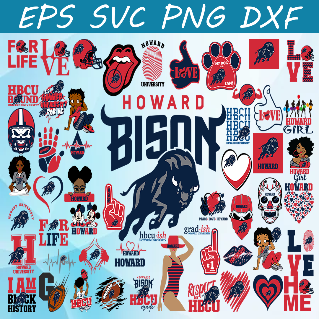 Bundle 56 Files Howard University Football team Svg, HBCU Te - Inspire ...