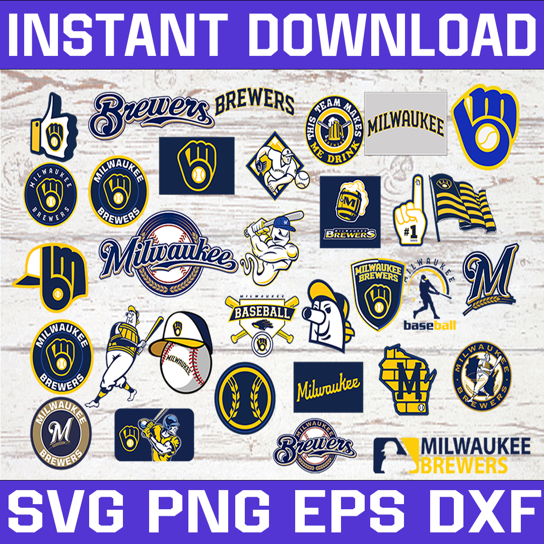 Bundle 32 Files Milwaukee Brewers Baseball Team SVG, Milwauk - Inspire ...