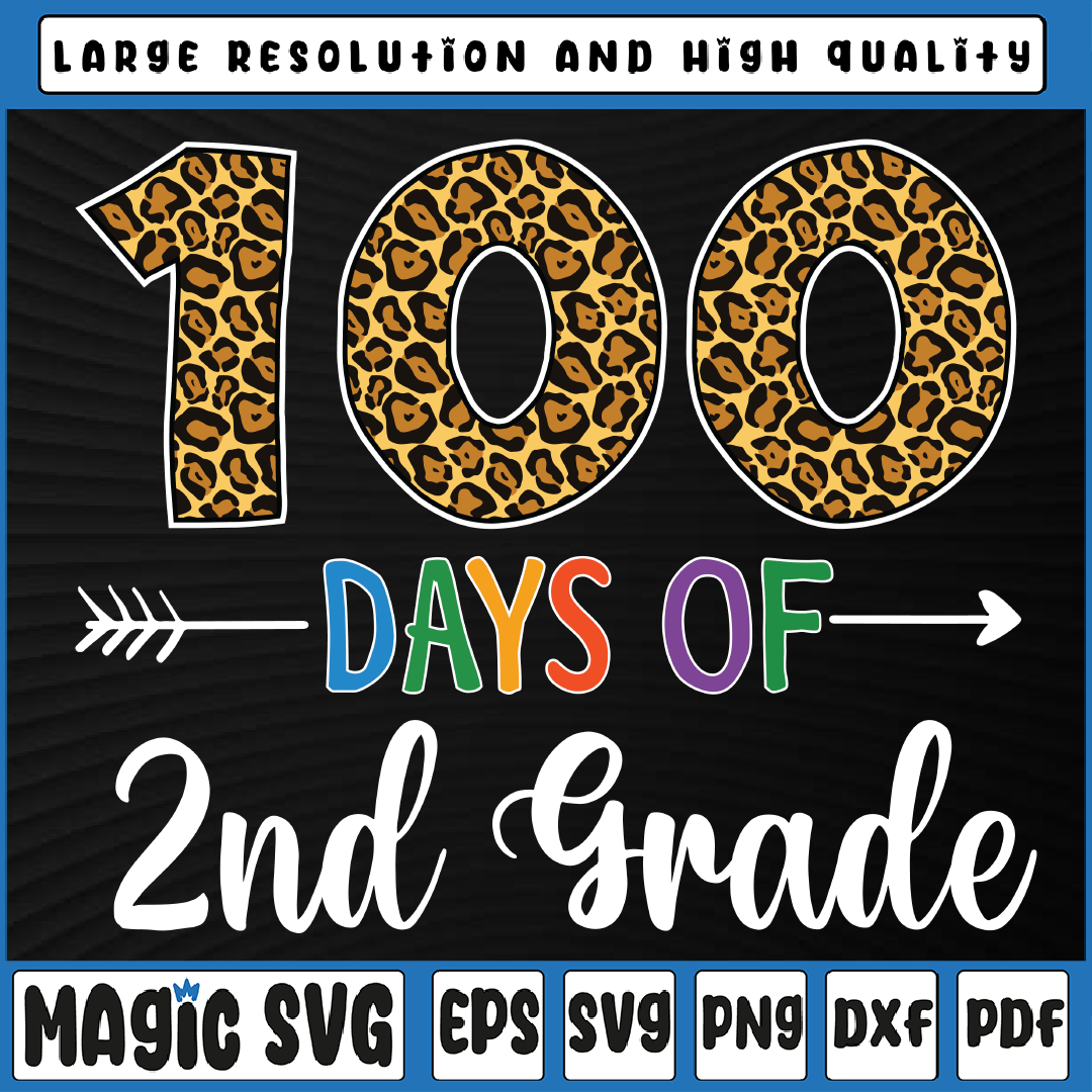 100 Days Of 2nd Grade PNG, Teacher Student 100th Day School | Inspire ...