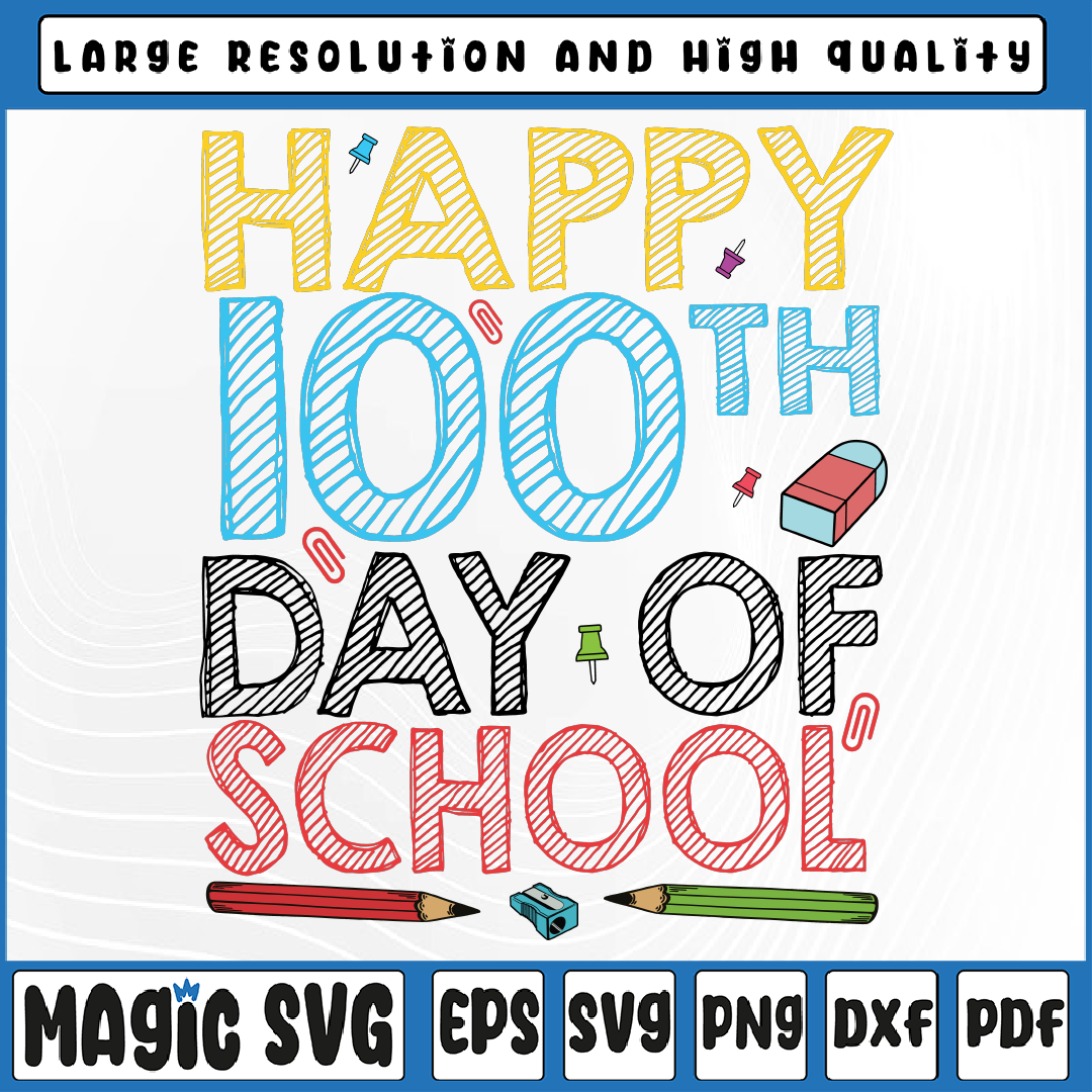 Happy 100th Day Of School Png, School Png, Happy 100th Day O | Inspire ...