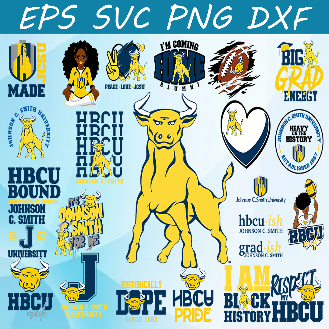 Bundle 24 Files Johnson C. Smith Football Team Svg, Johnson | Inspire ...